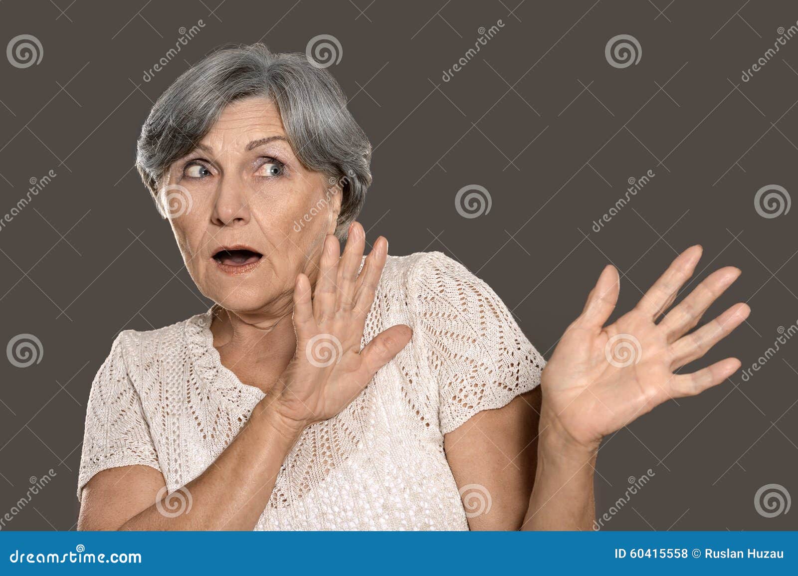 Scared Elderly Woman Royalty-Free Stock Photography | CartoonDealer.com ...