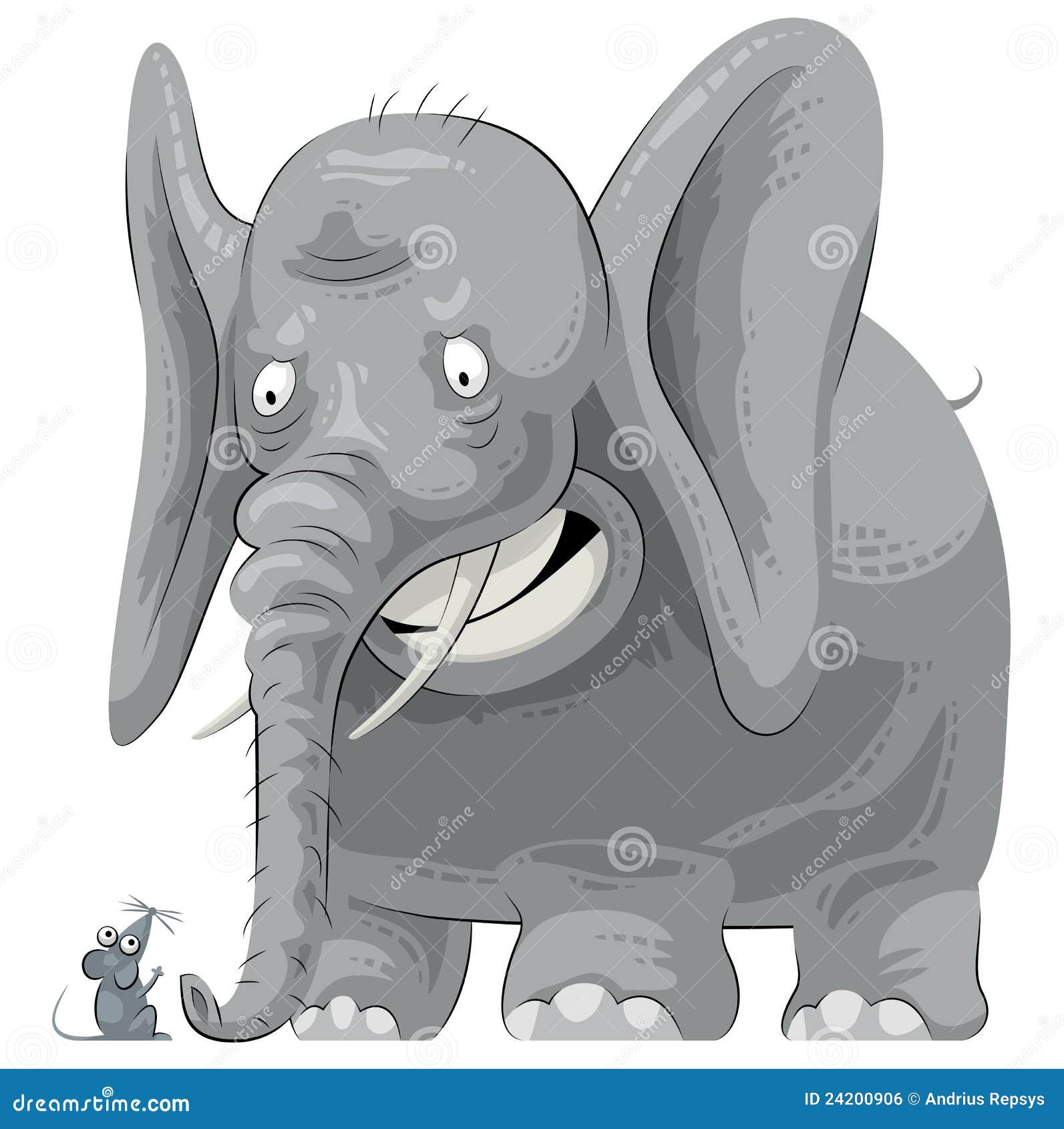 Scared Elephant Seeing Mouse Stock Vector - Illustration of talking ...