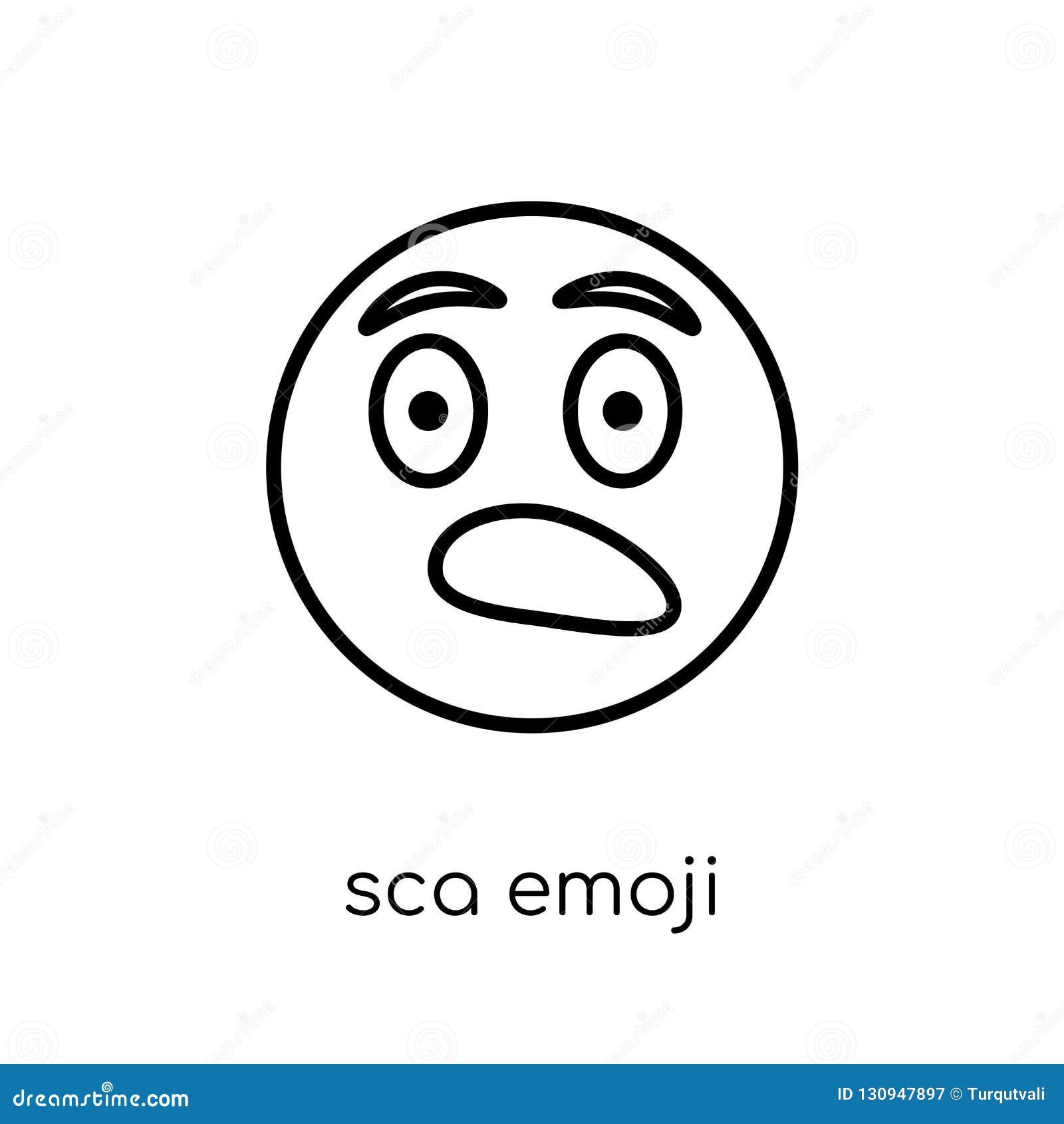 Scared Emoji Icon from Emoji Collection. Stock Vector - Illustration of ...