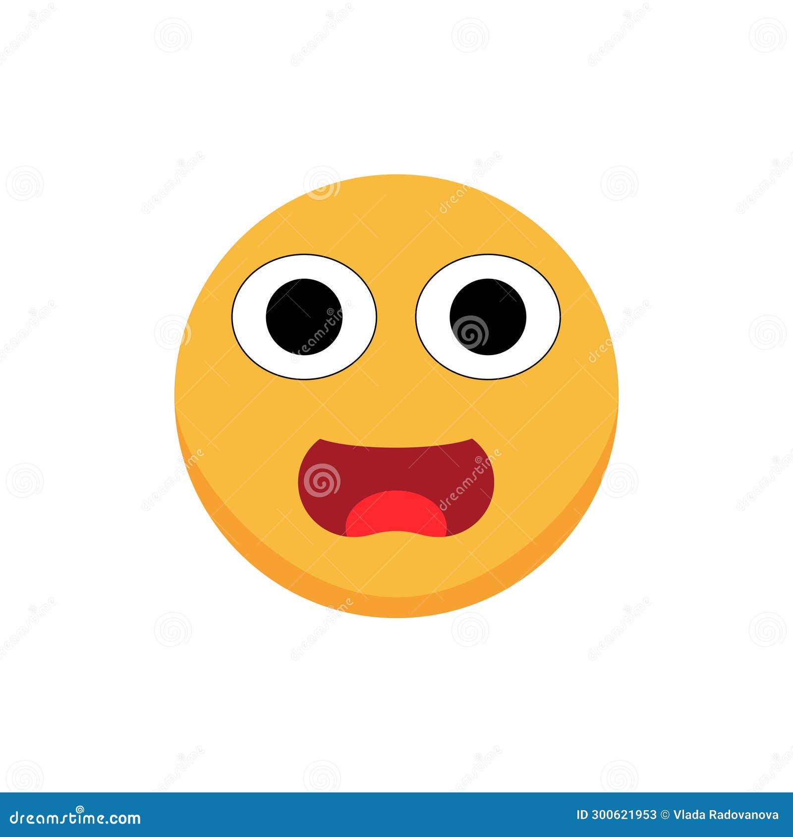 Scared Emoticon. Cartoon Emoji Stock Illustration - Illustration of ...
