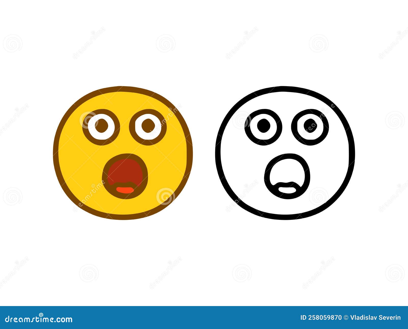 Scared Emoticon In Doodle Style Stock Photography | CartoonDealer.com ...