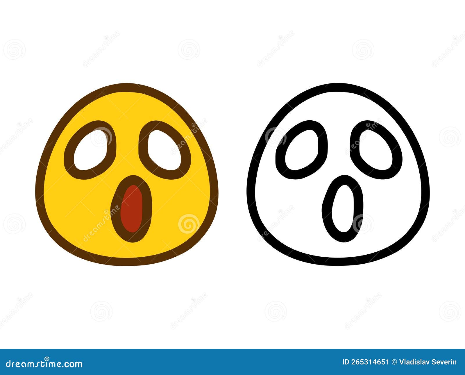 Scared Emoticon, Emoji, Smiley - Vector Illustration | CartoonDealer ...
