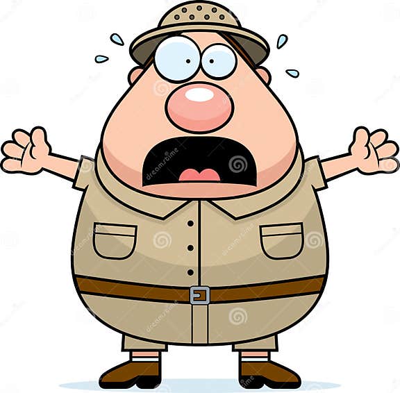 Scared Explorer stock vector. Illustration of safari - 14517254