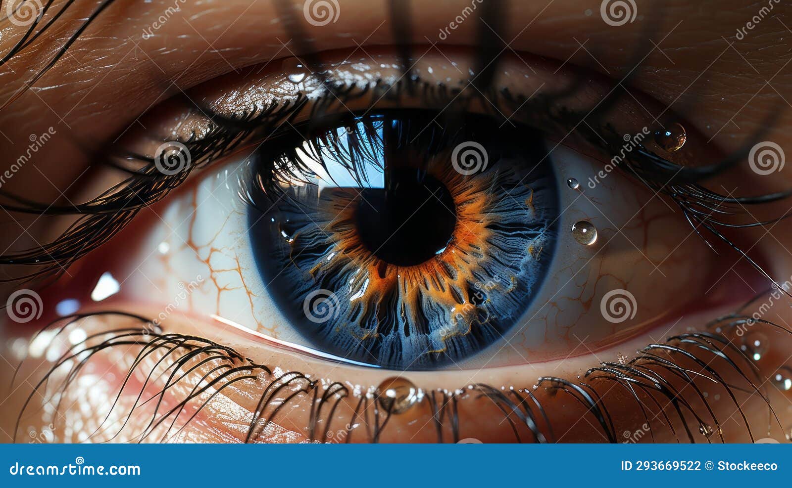 Scared Eyes Hyperrealism stock illustration. Illustration of amazing ...