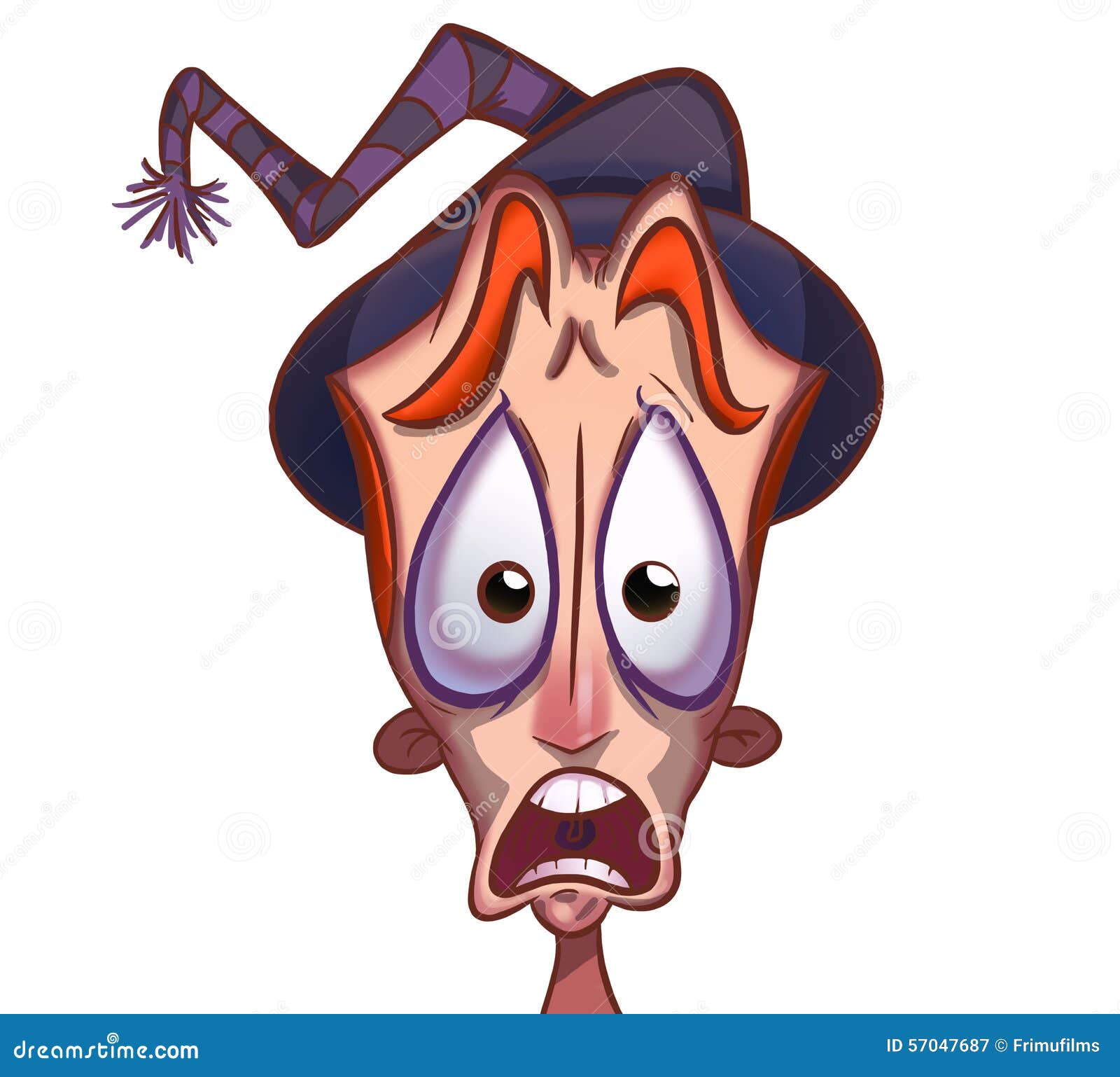 Pop Art Panic Face Man Funny Vector Illustration | CartoonDealer.com ...
