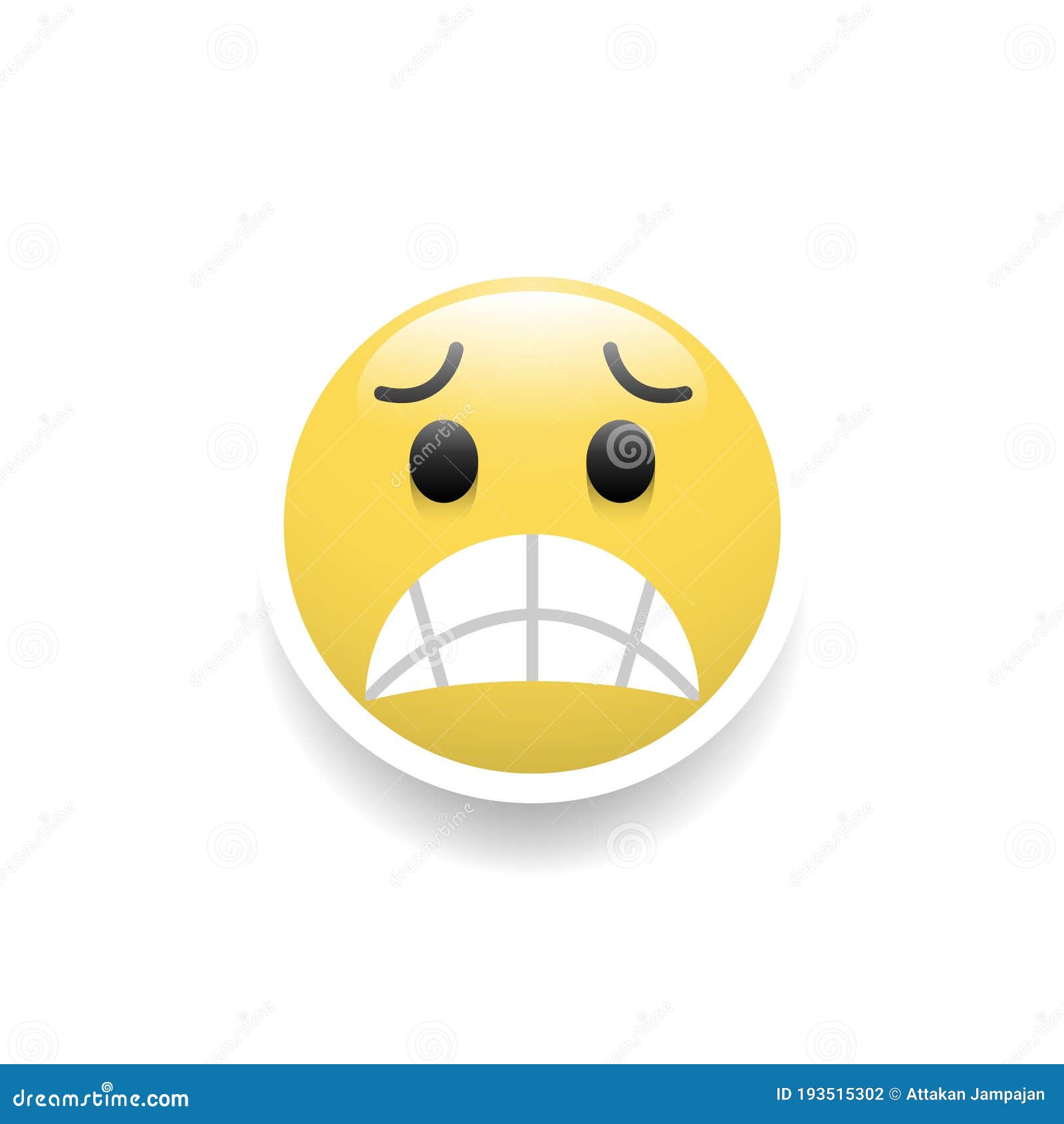 Scared Face Emoticon,Vector and Illustration Stock Vector ...