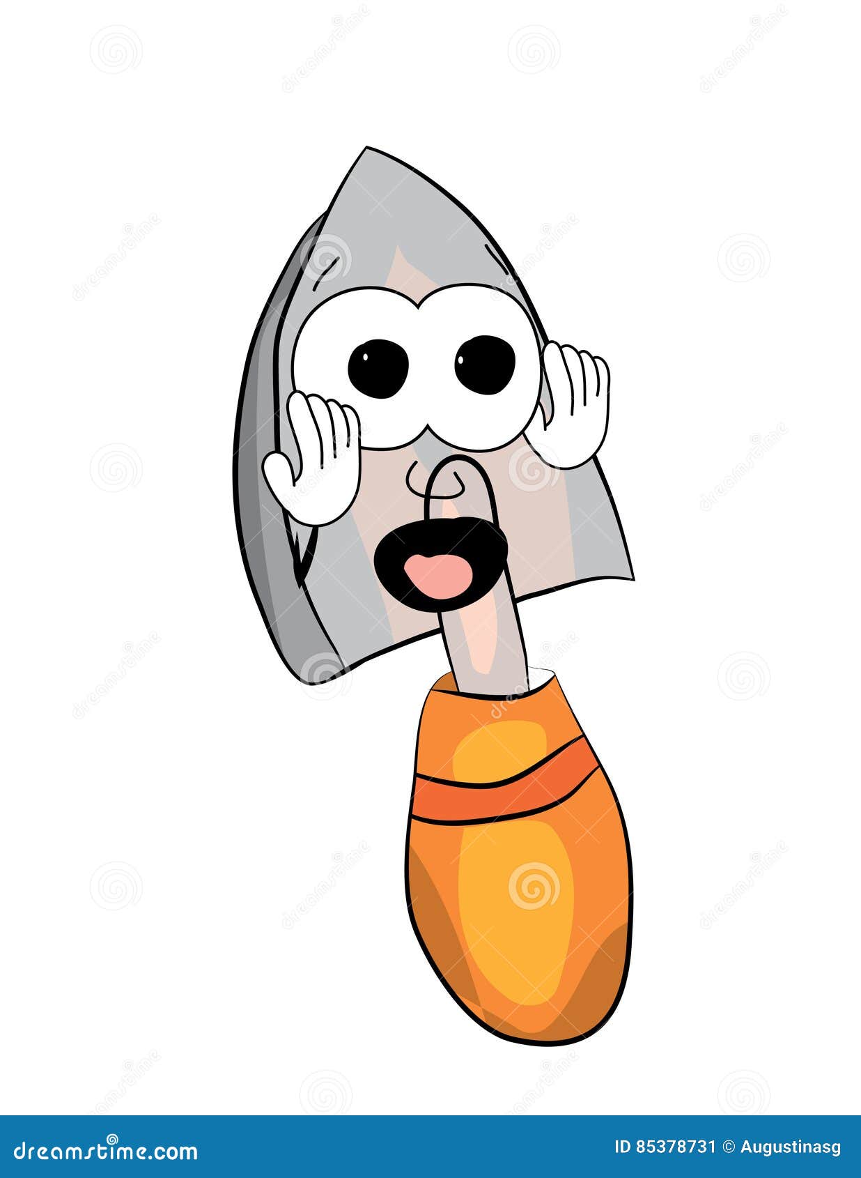 Scared Gardening Tool Cartoon Stock Illustration - Illustration of ...