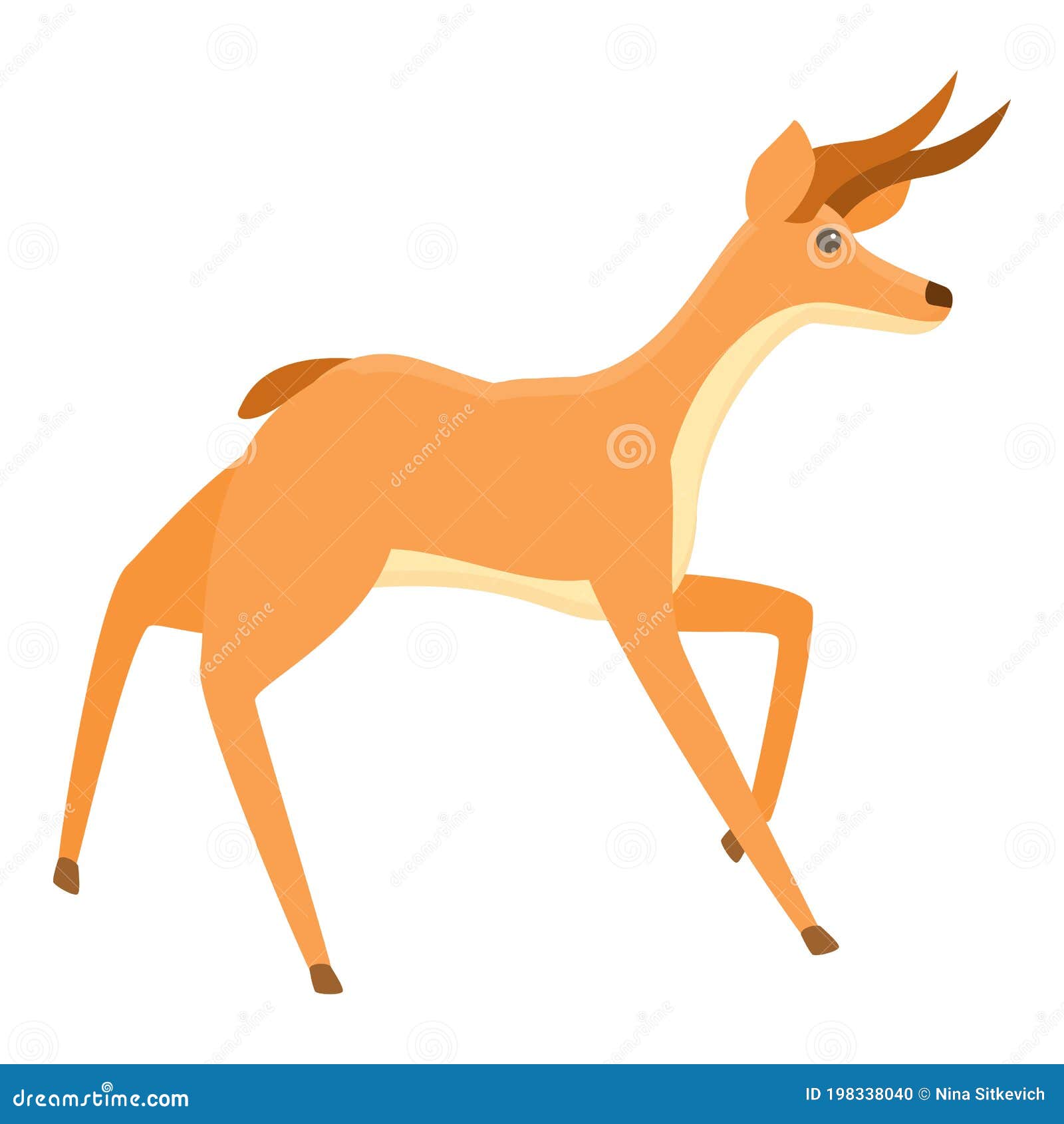 Deer Running Away Drawing