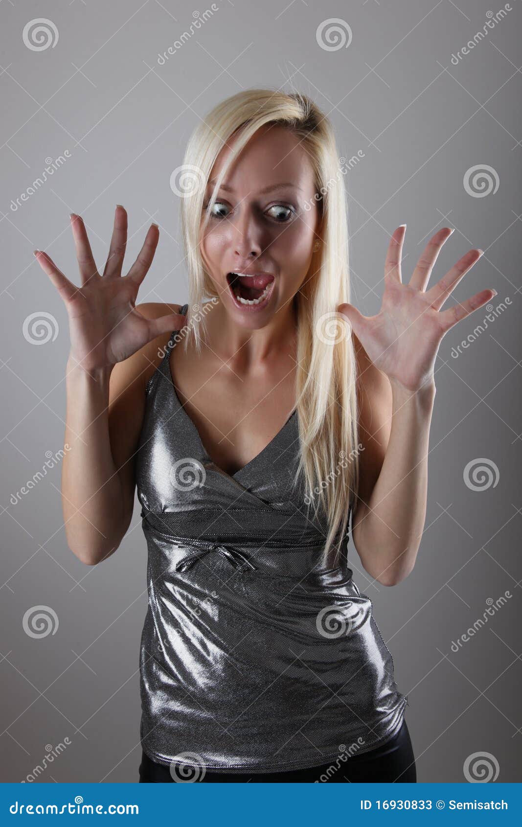 Scared girl stock image. Image of female, look, beauty - 16930833