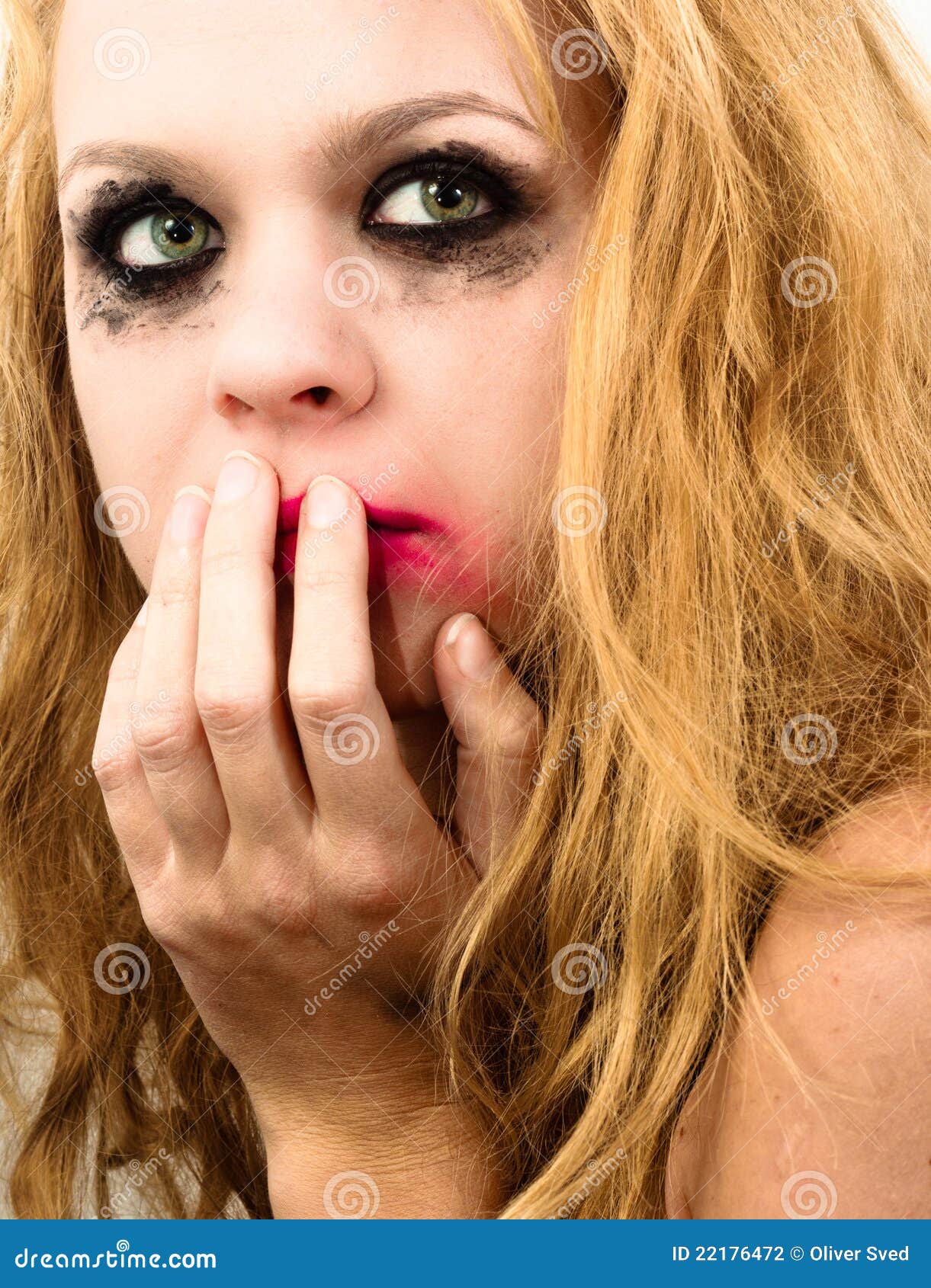 Scared girl stock photo. Image of concept, mantal, lonely - 22176472
