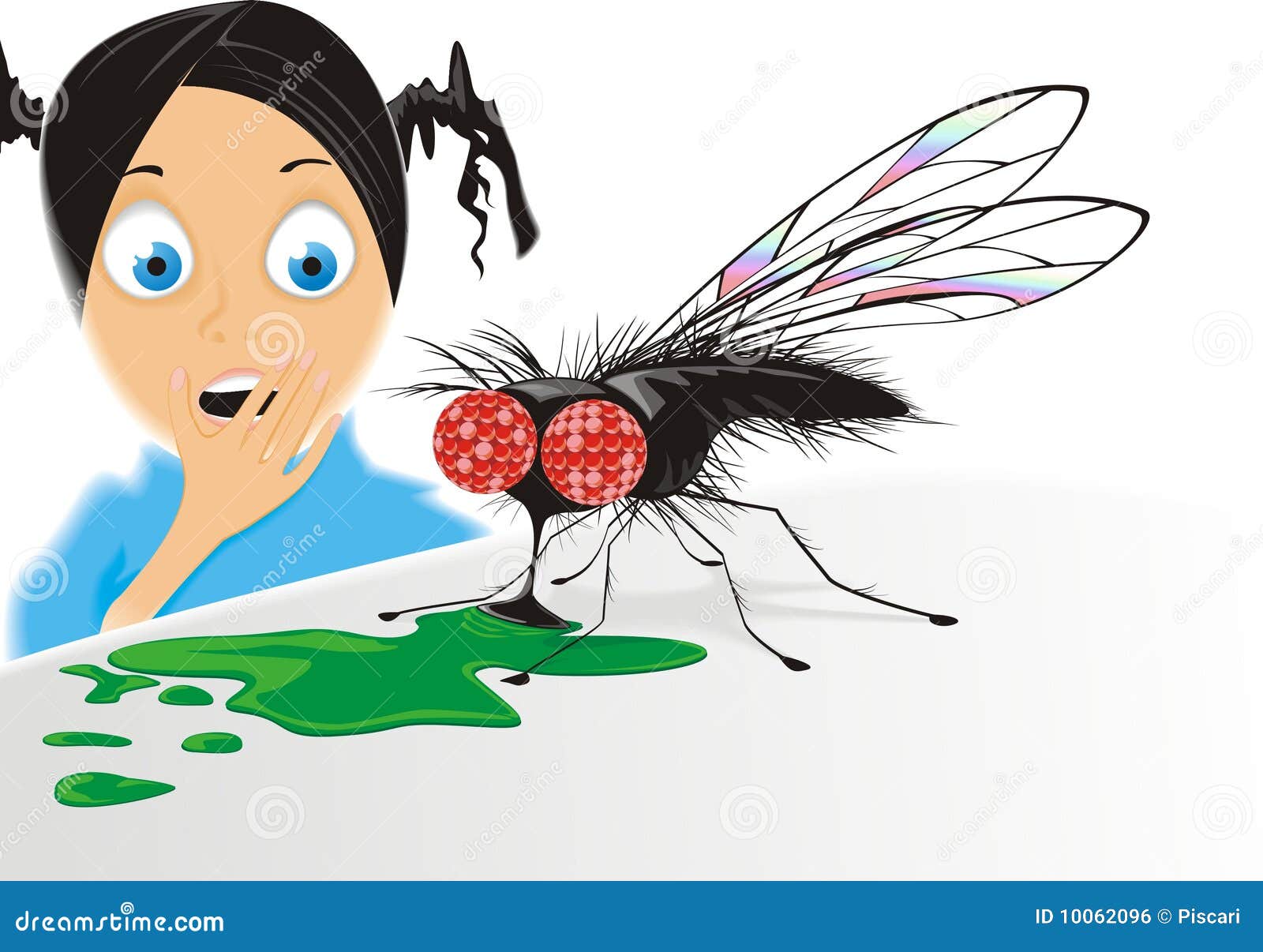 Scared Girl Big Fly Stock Illustrations – 2 Scared Girl Big Fly Stock ...