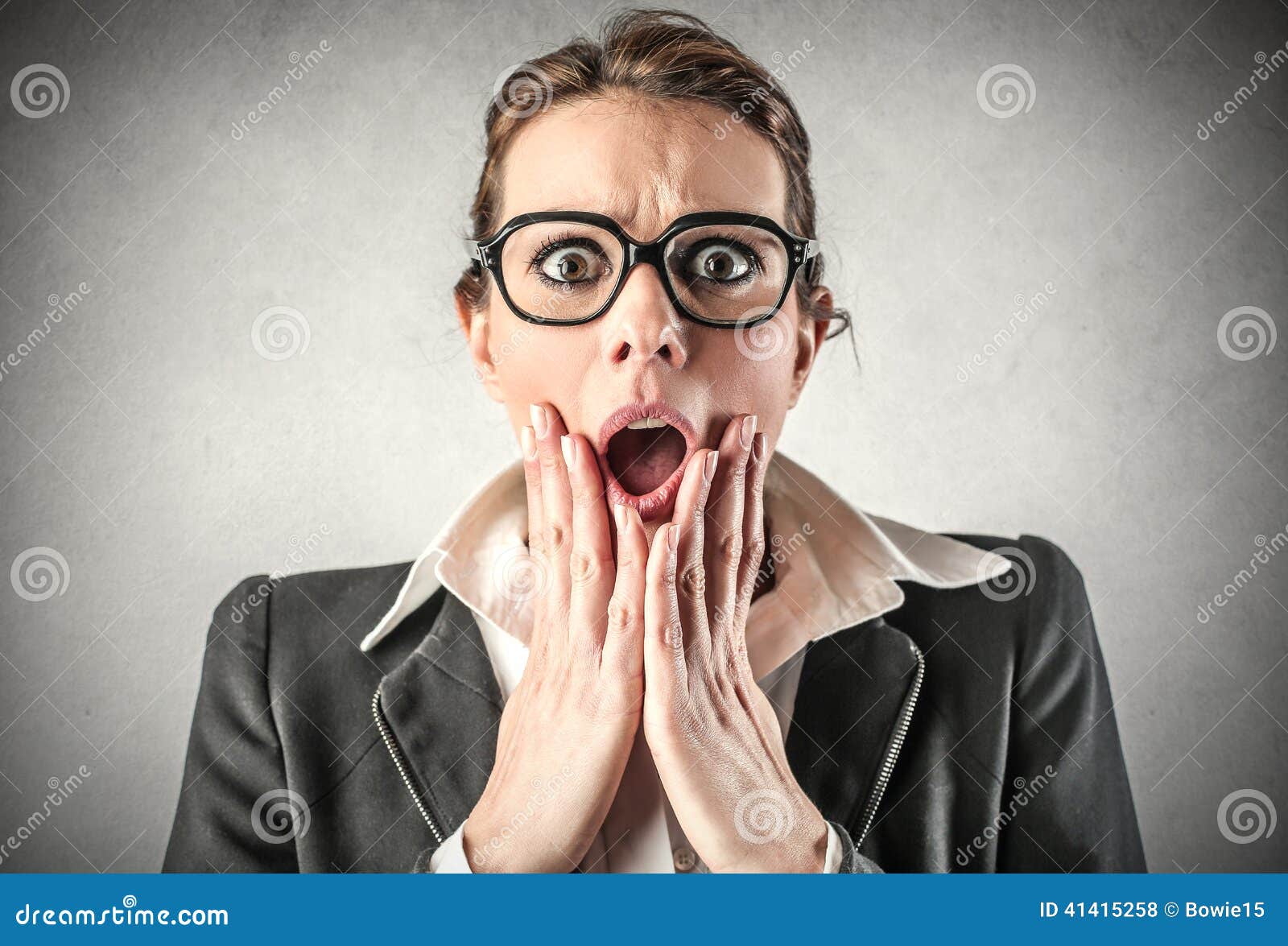 Scared girl stock photo. Image of portrait, laugh, smiling - 41415258