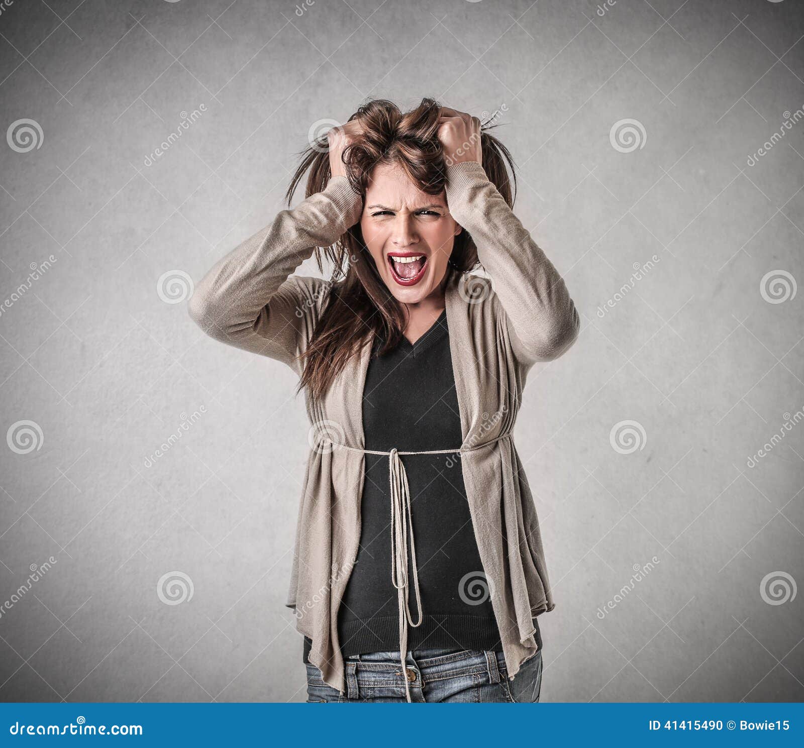 Scared girl stock photo. Image of portrait, beautiful - 41415490