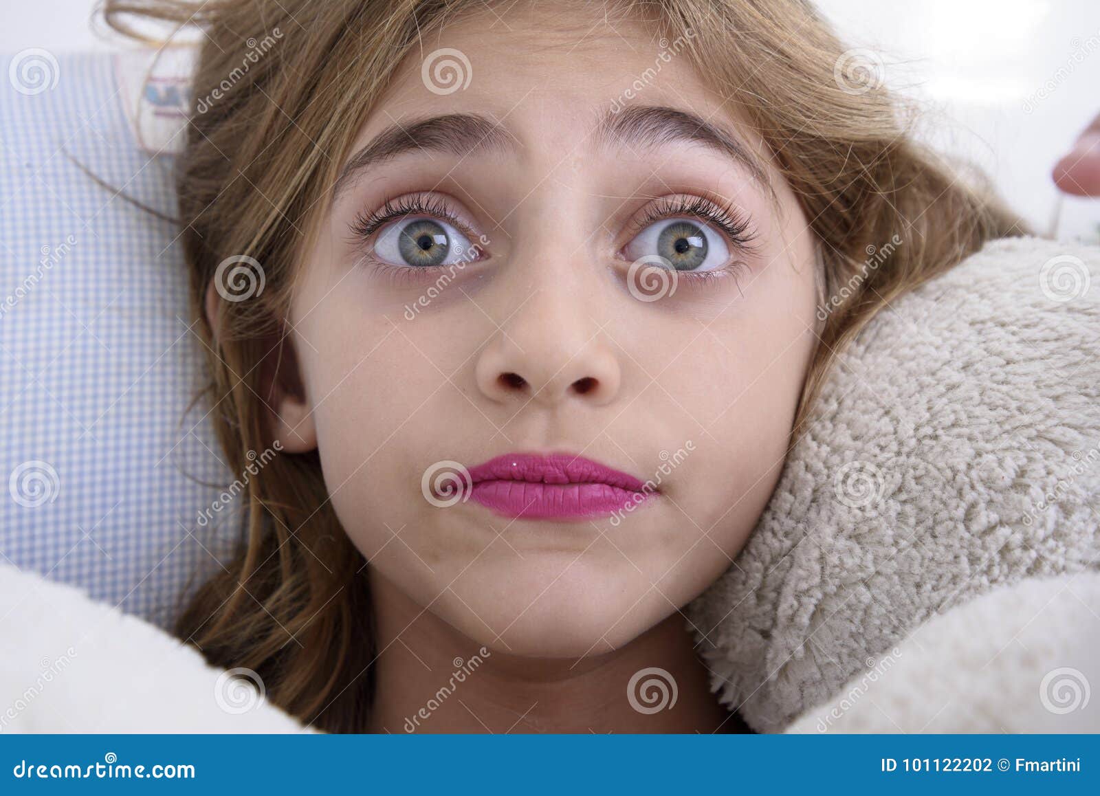 Scared girl staring stock photo. Image of girl, hairn - 101122202