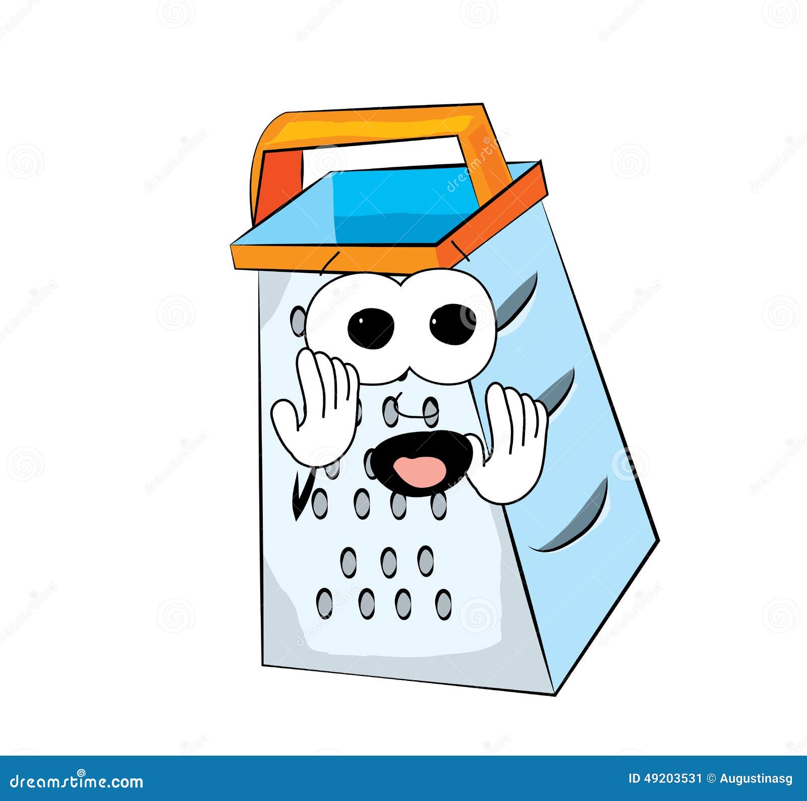 Scared grater cartoon stock illustration. Illustration of grate - 49203531
