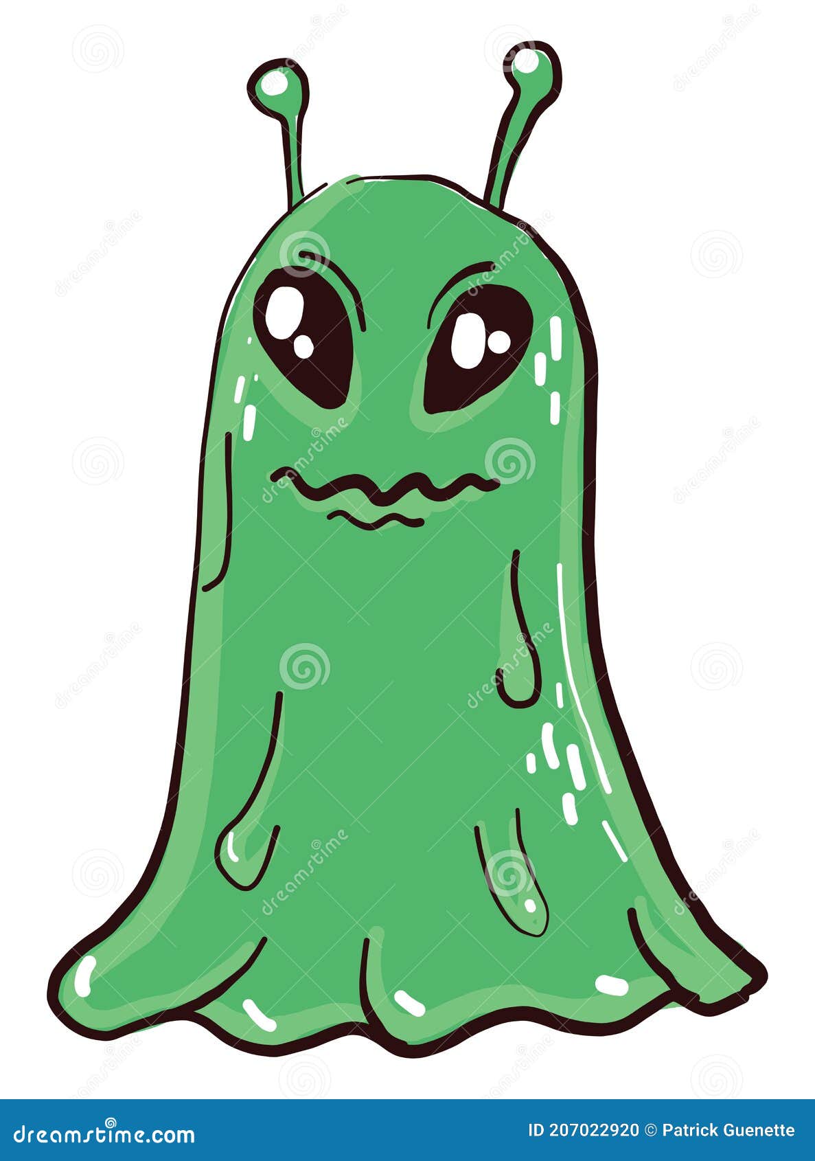 Scared Alien With A Foil Cap Watching Tv In Cabin Of His Spaceship ...