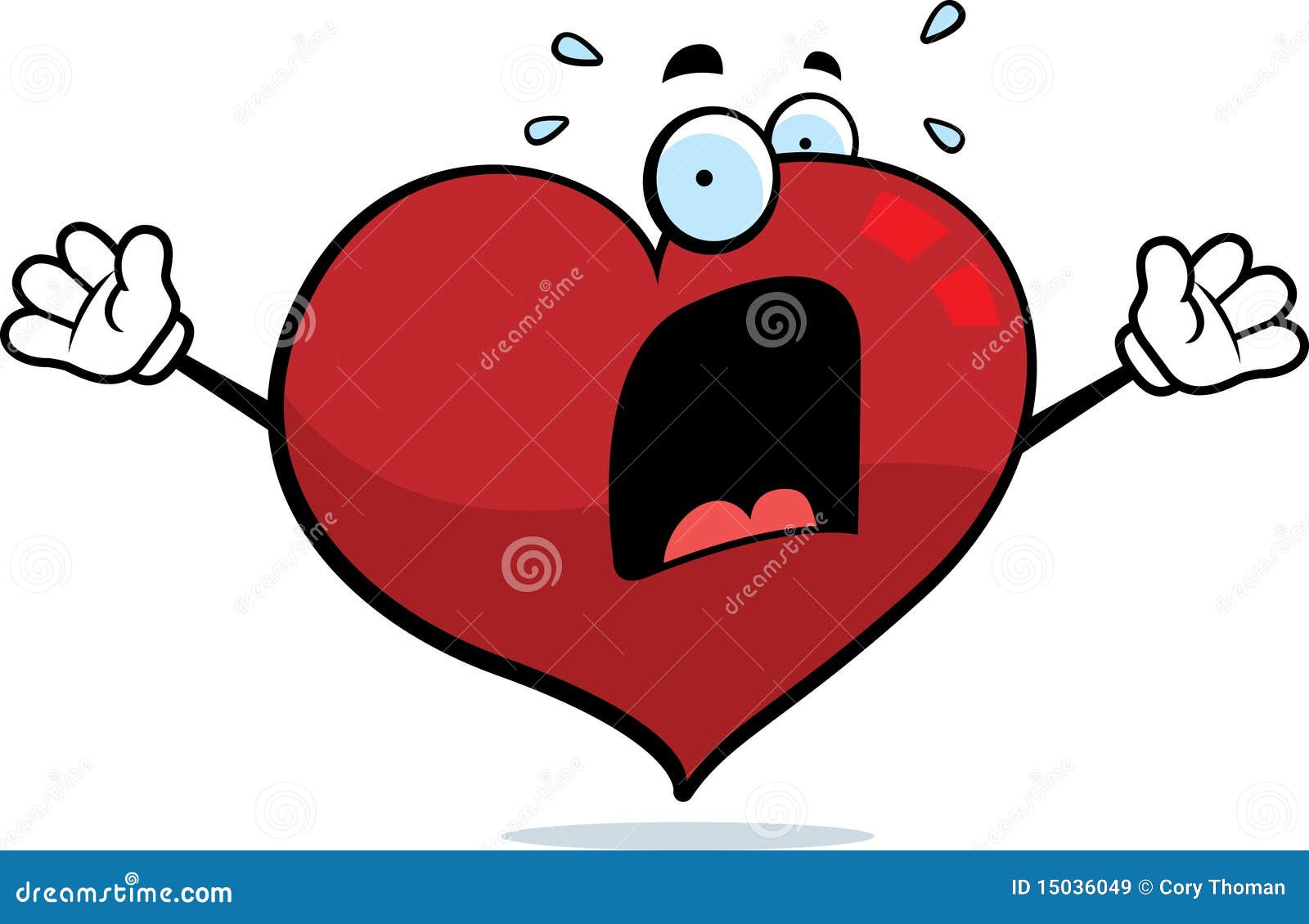 Scared Heart stock vector. Illustration of attack, love - 15036049