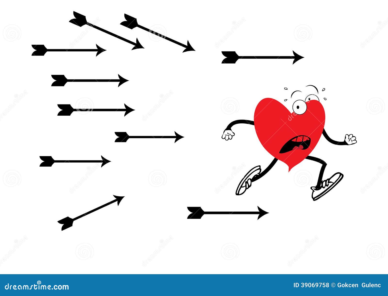 Scared heart stock vector. Illustration of married, card - 39069758