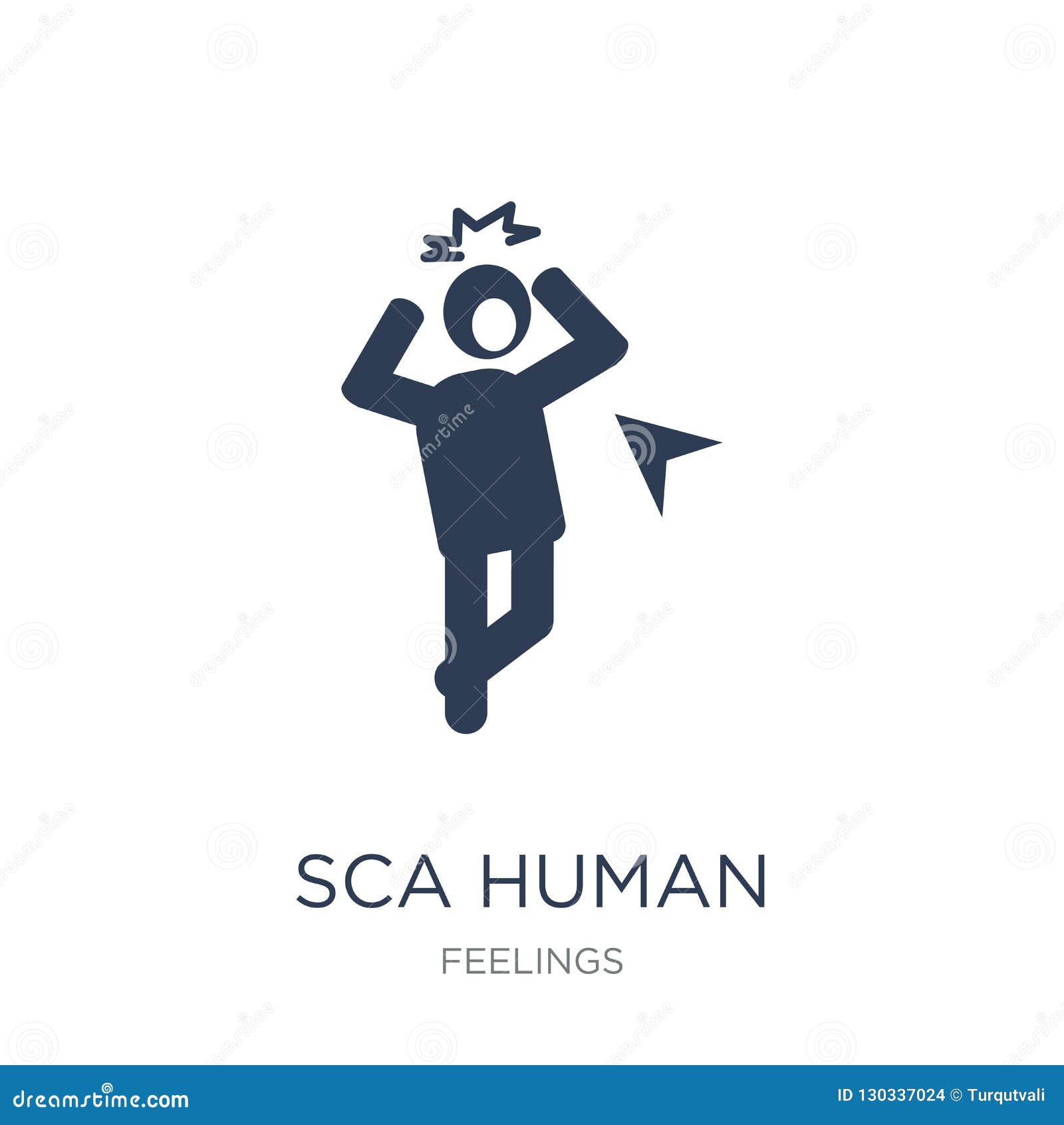 Scared Human Icon. Trendy Scared Human Logo Concept On White Background ...