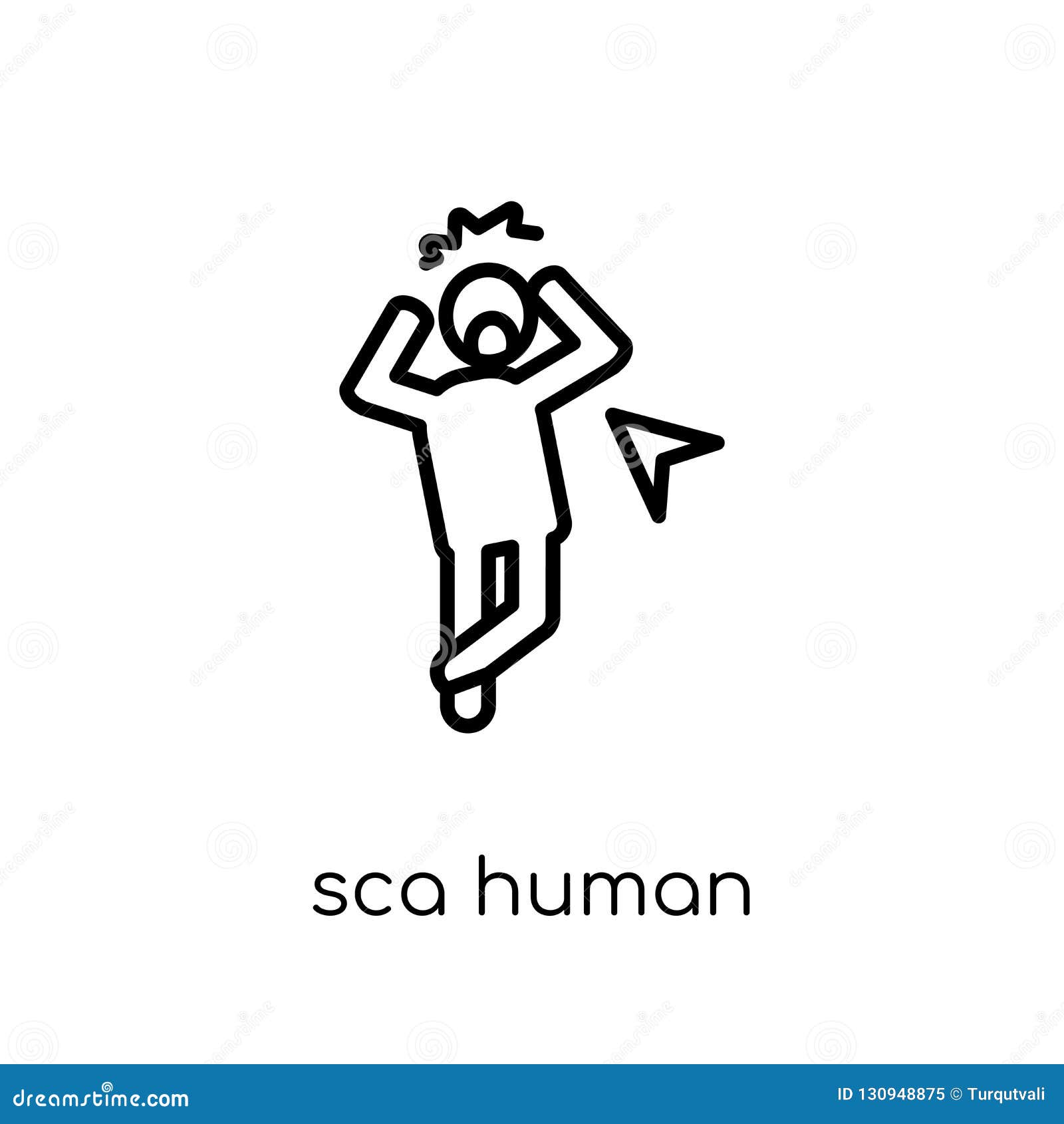 Scared Human Vector Icon On White Background. Flat Vector Scared Human ...