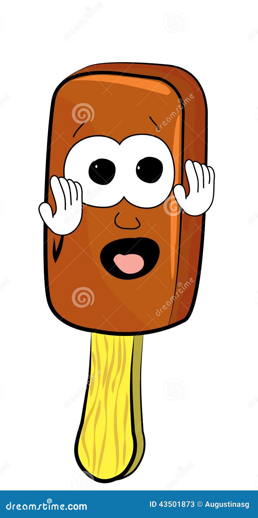 Scared ice cream cartoon stock illustration. Illustration of cream ...