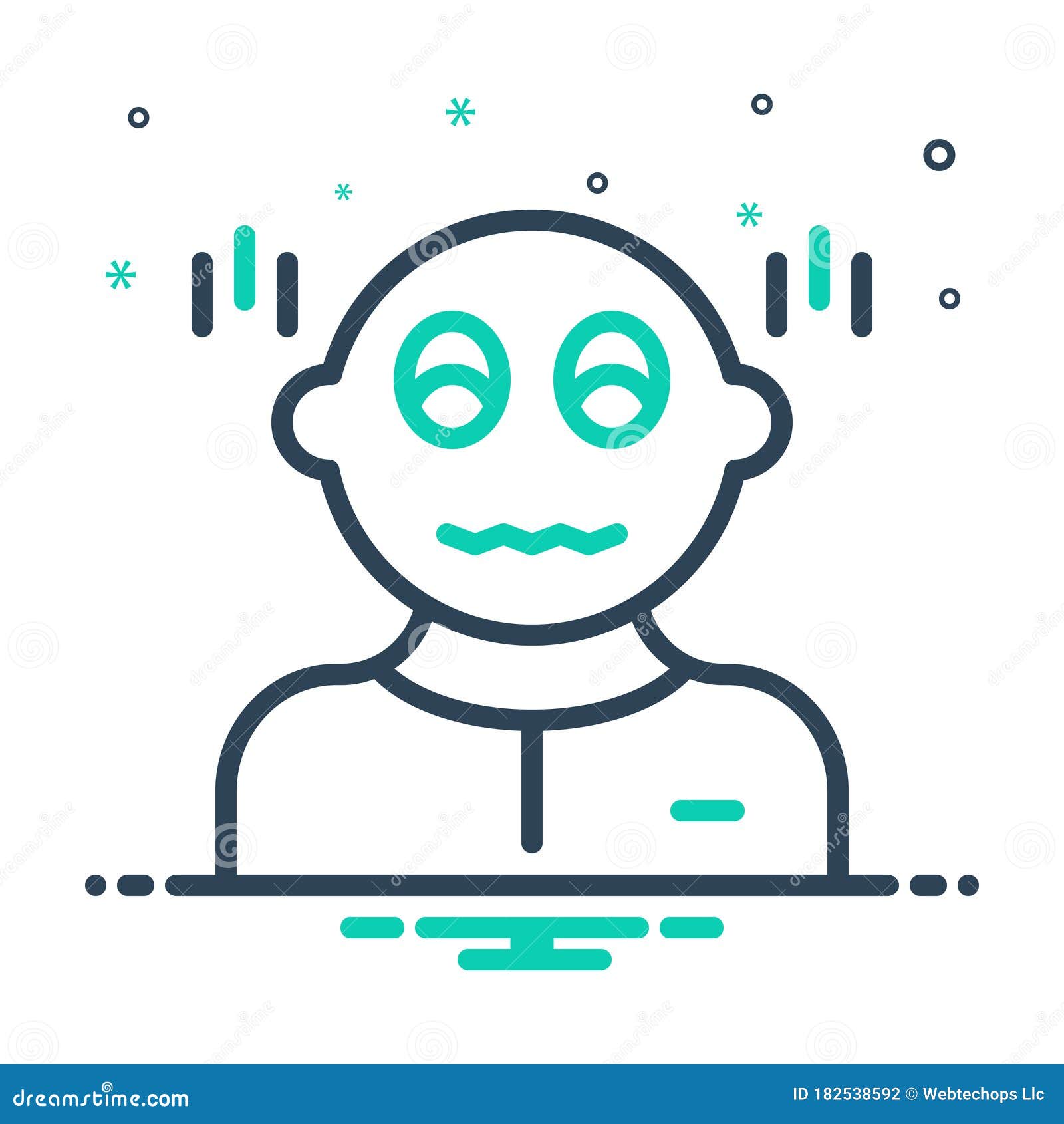 Mix Icon for Scared, Afraid and Fearful Stock Vector - Illustration of ...