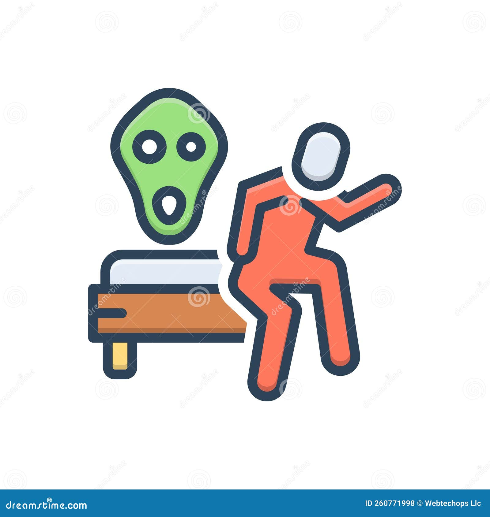 Horrified Man Icon, Isometric Style Vector Illustration | CartoonDealer ...