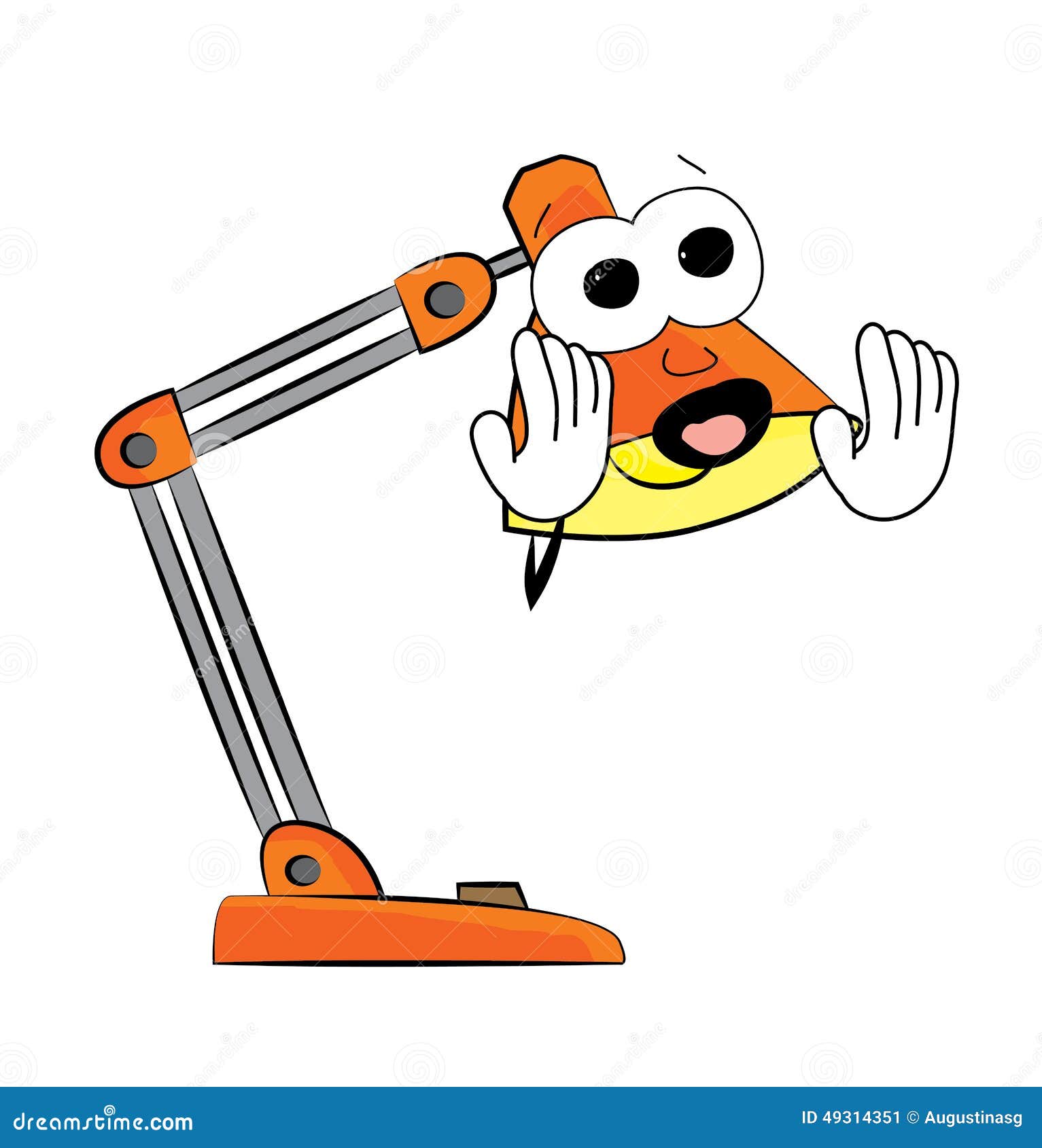 Scared lamp cartoon stock illustration. Illustration of home - 49314351