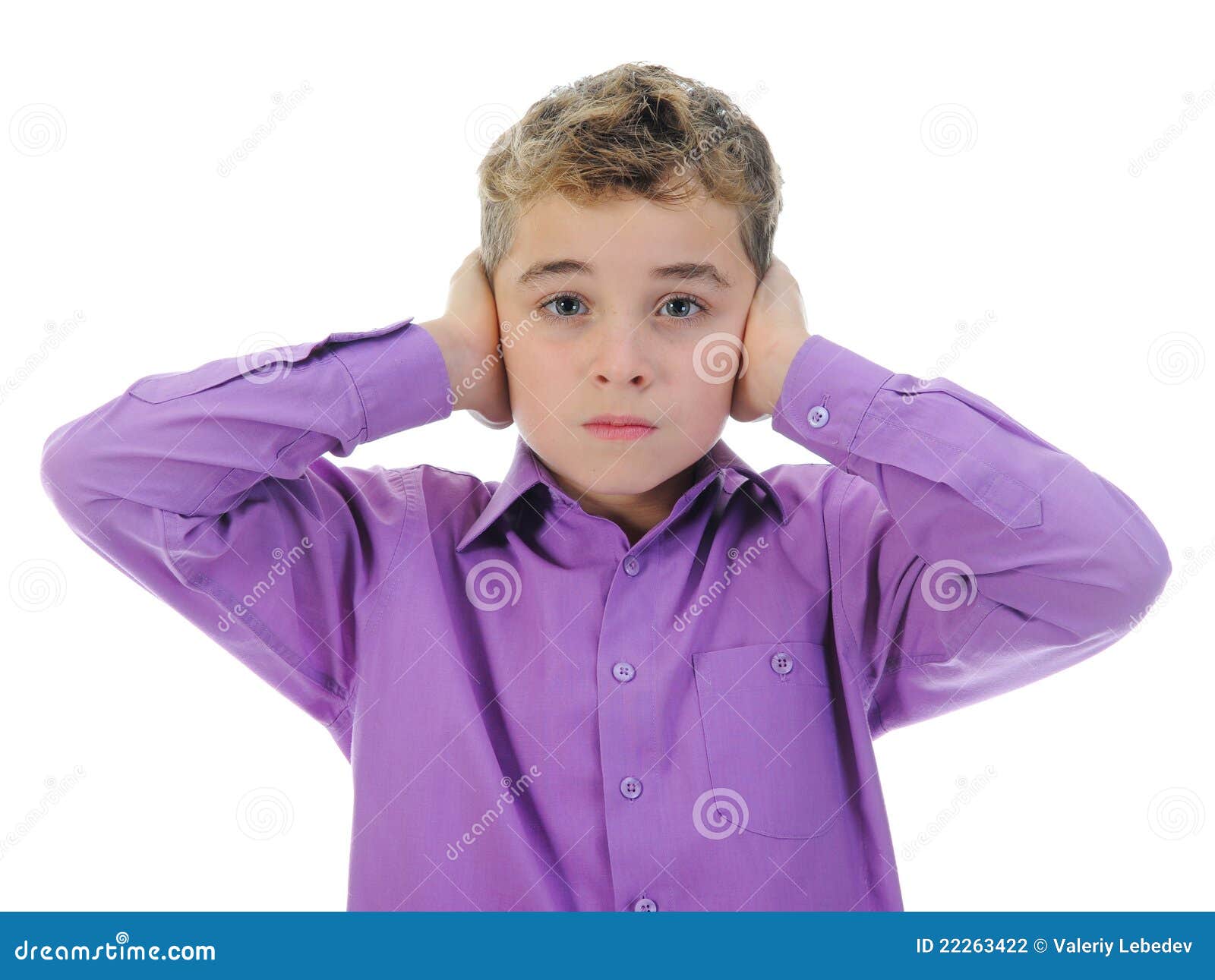 Scared Little Boy stock photo. Image of portrait, look - 22263422