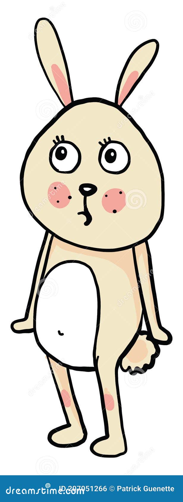 Scared Little Bunny, Illustration, Vector Stock Vector - Illustration ...