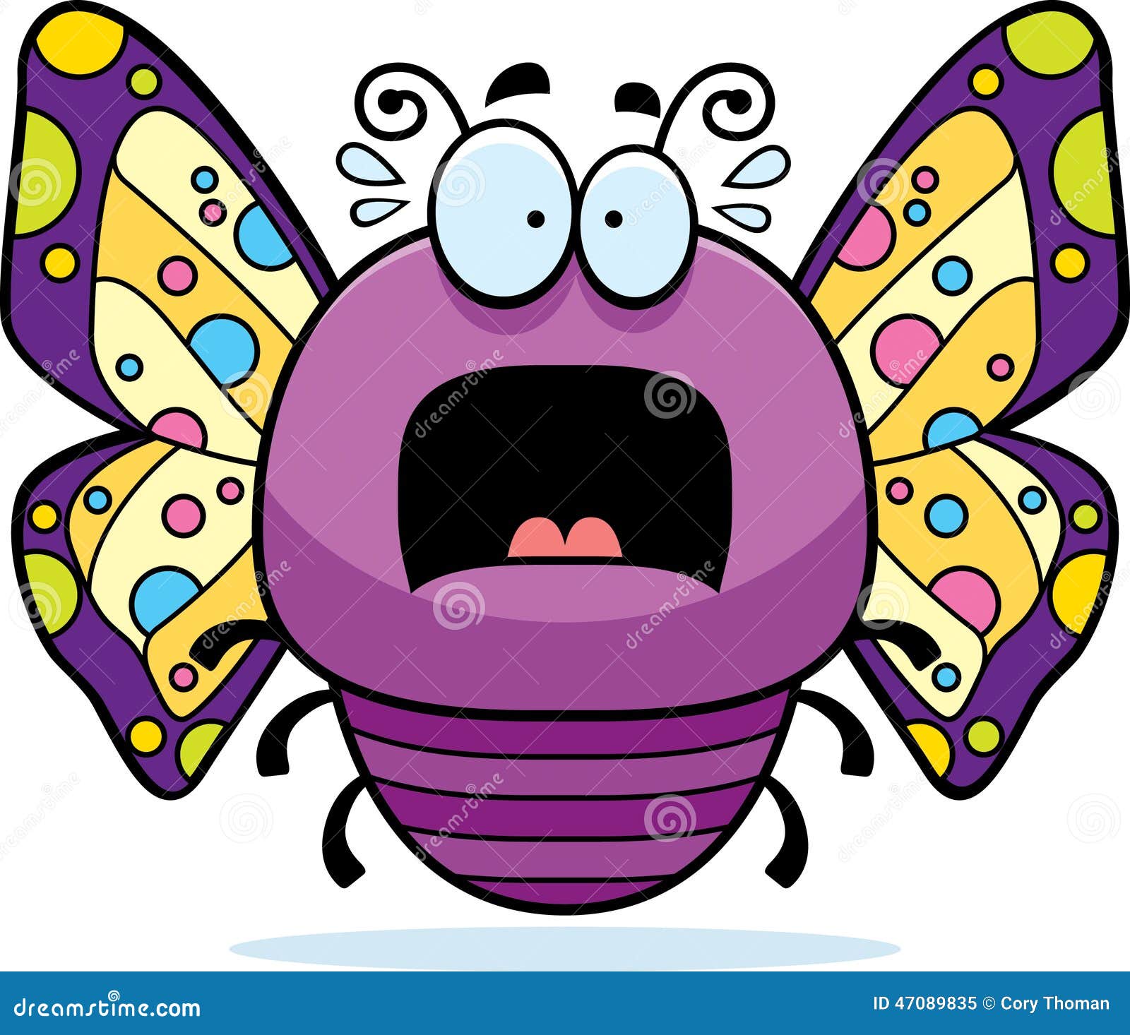Scared Little Butterfly stock vector. Illustration of insect - 47089835