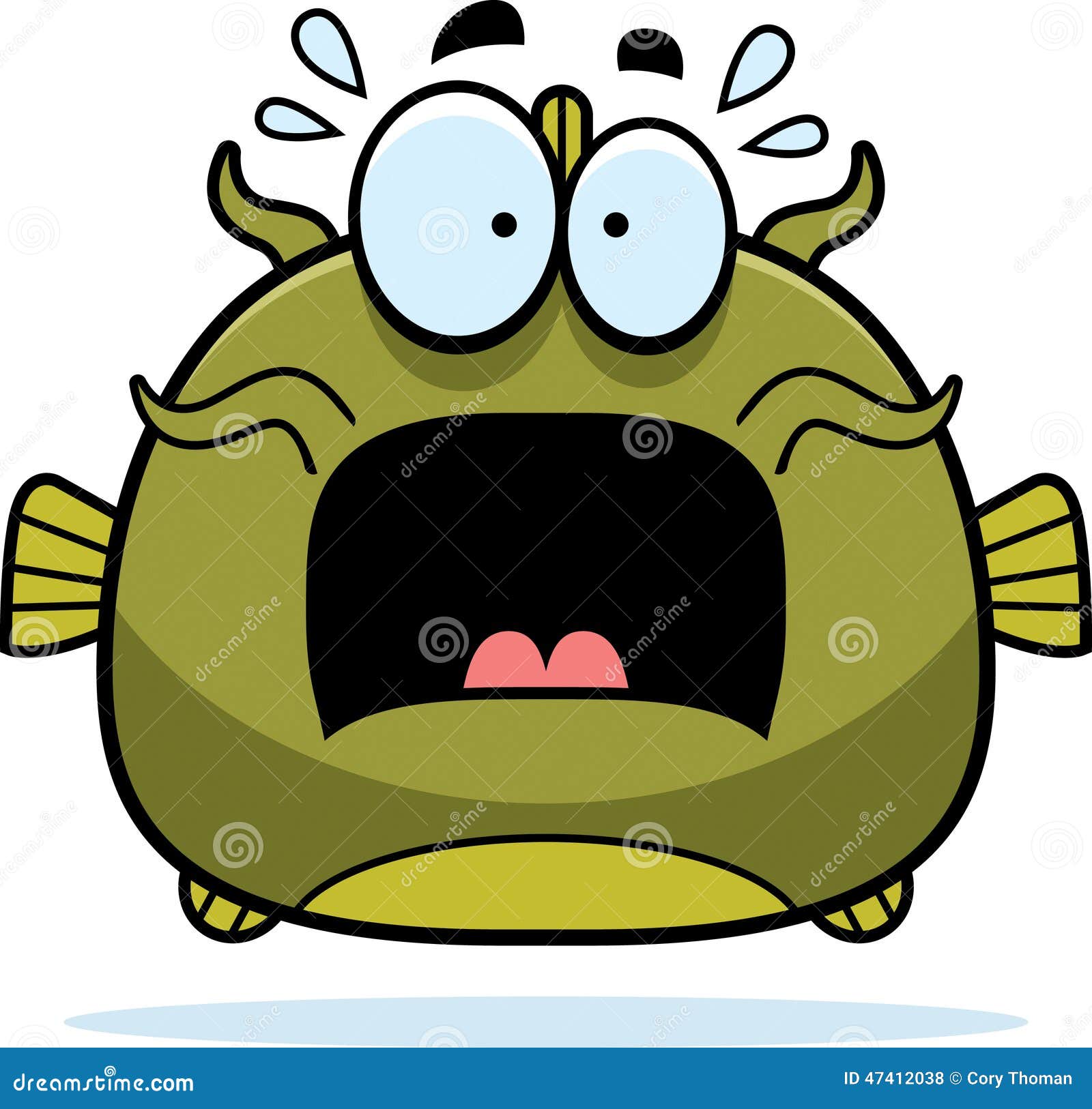 Scared Little Catfish stock vector. Illustration of catfish - 47412038