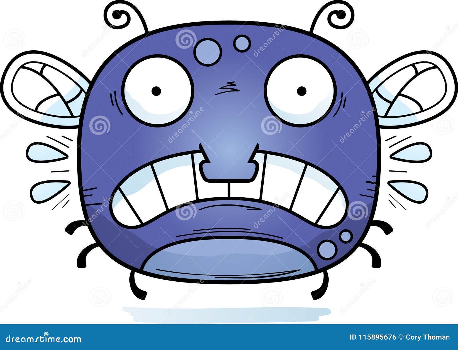 Scared Little Fly stock vector. Illustration of vector - 115895676