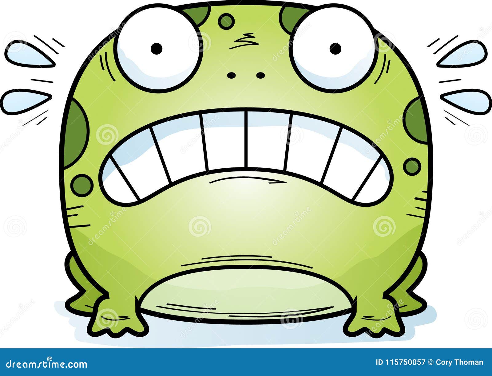 Scared Little Frog stock vector. Illustration of graphic - 115750057
