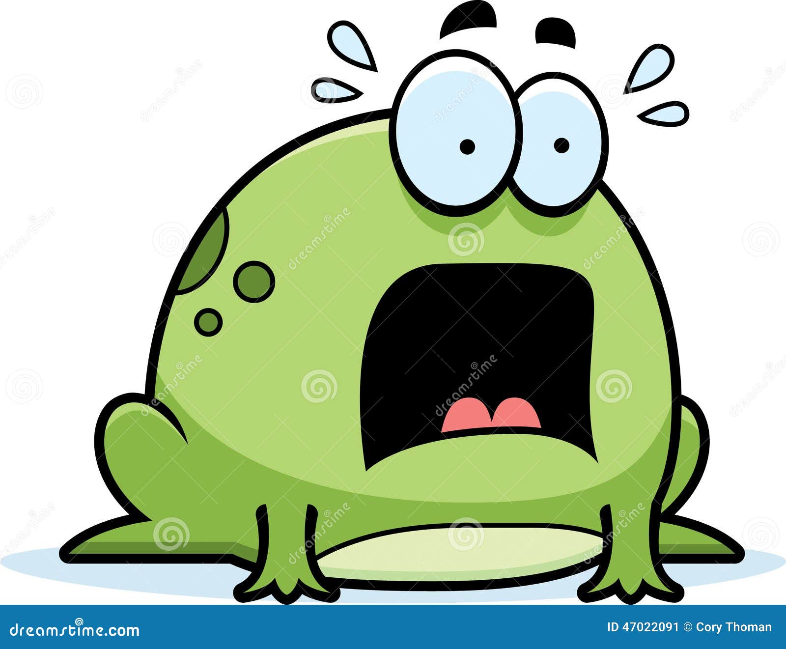 Scared Little Frog stock vector. Illustration of frightened - 47022091
