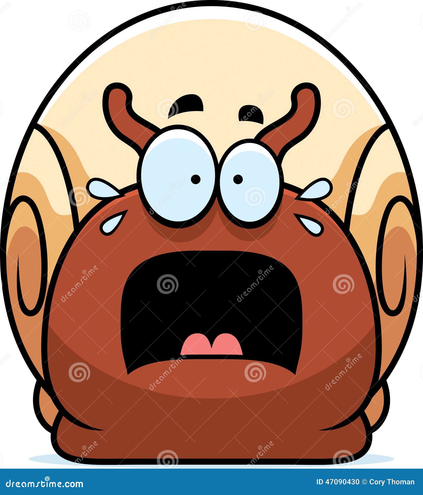 Scared Little Snail stock vector. Illustration of graphic - 47090430