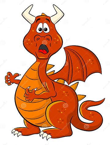 Scared Looking Cartoon Dragon Stock Vector - Illustration of dragon ...