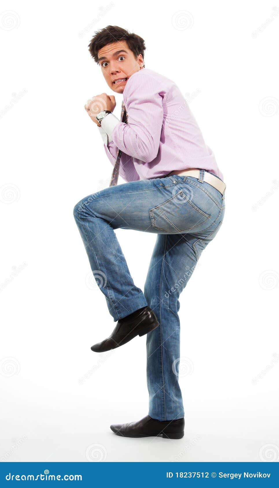 Scared man stock photo. Image of full, expressive, scared - 18237512