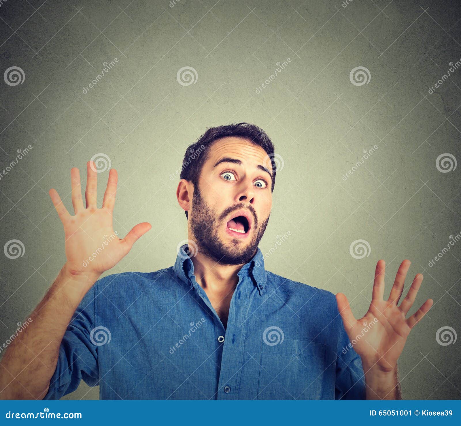 Scared man stock image. Image of gray, fright, cowardly - 65051001