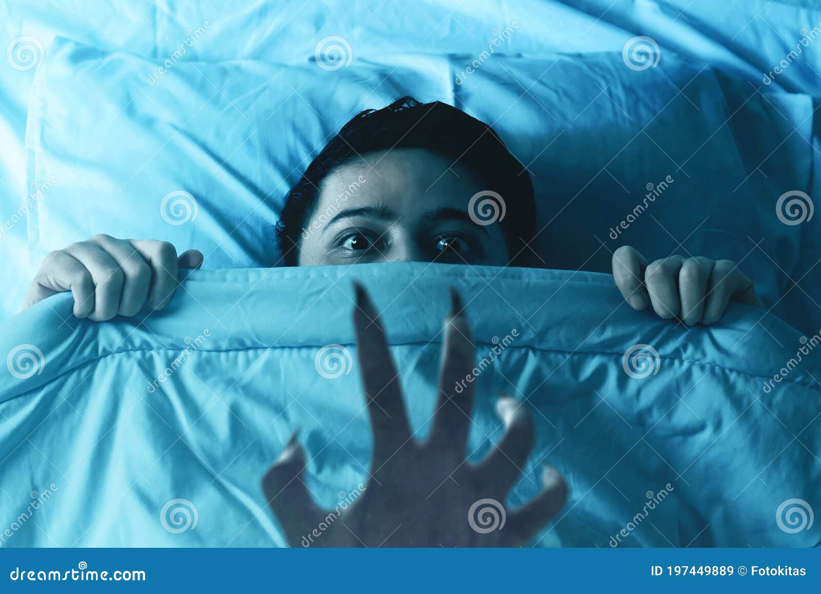 Scared Man Nightmare, Halloween Themes Stock Illustration ...