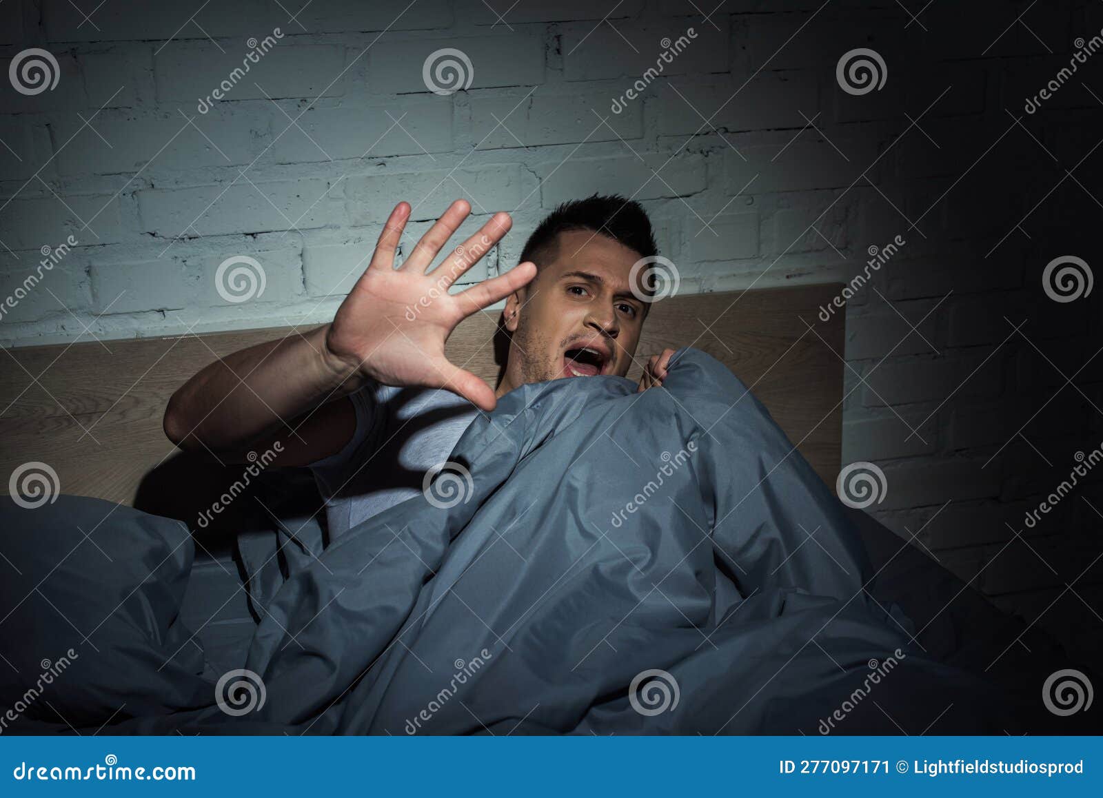 Scared Man with Panic Attacks Screaming Stock Image - Image of anxiety ...