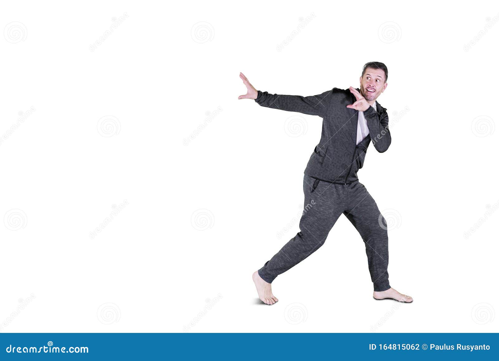 Scared Man Running Away Isolated Over White Stock Photo - Image of ... Scared Man Running Away Isolated Over White Stock Photo - Image of ...