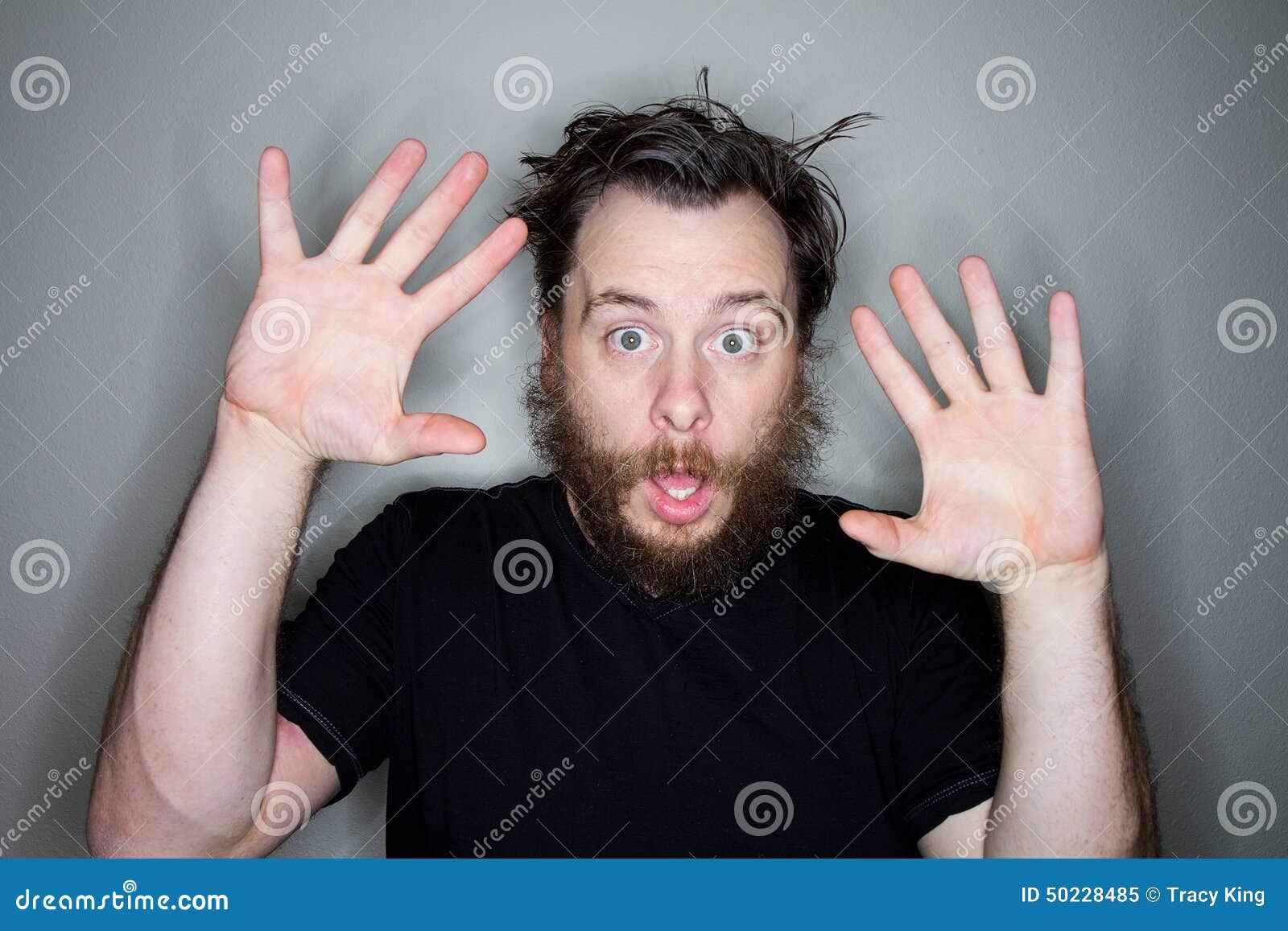 Scared Man with Scared Face Stock Image - Image of fear, humor: 50228485