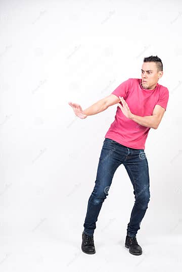 Scared man stock photo. Image of copy, fright, white - 178684650