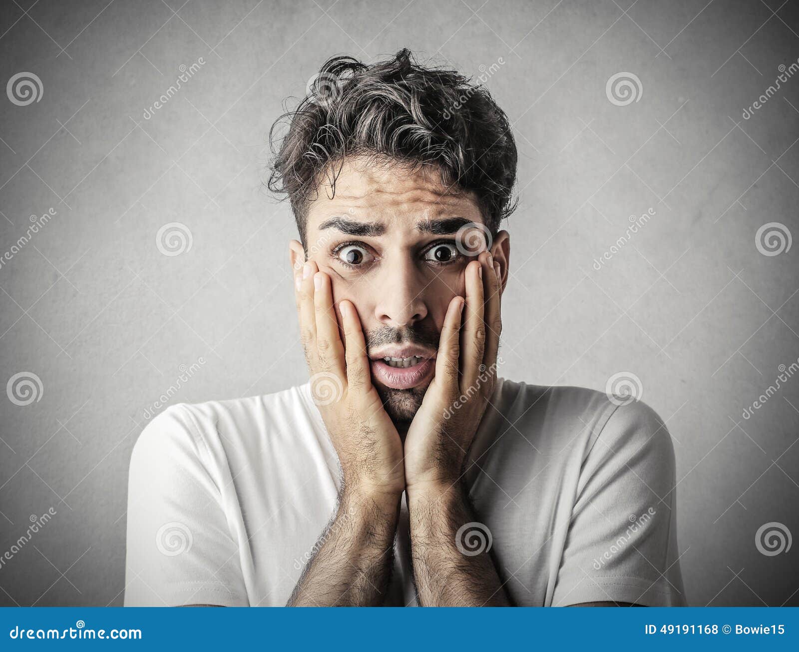 Scared man stock photo. Image of scared, hand, depression - 49191168