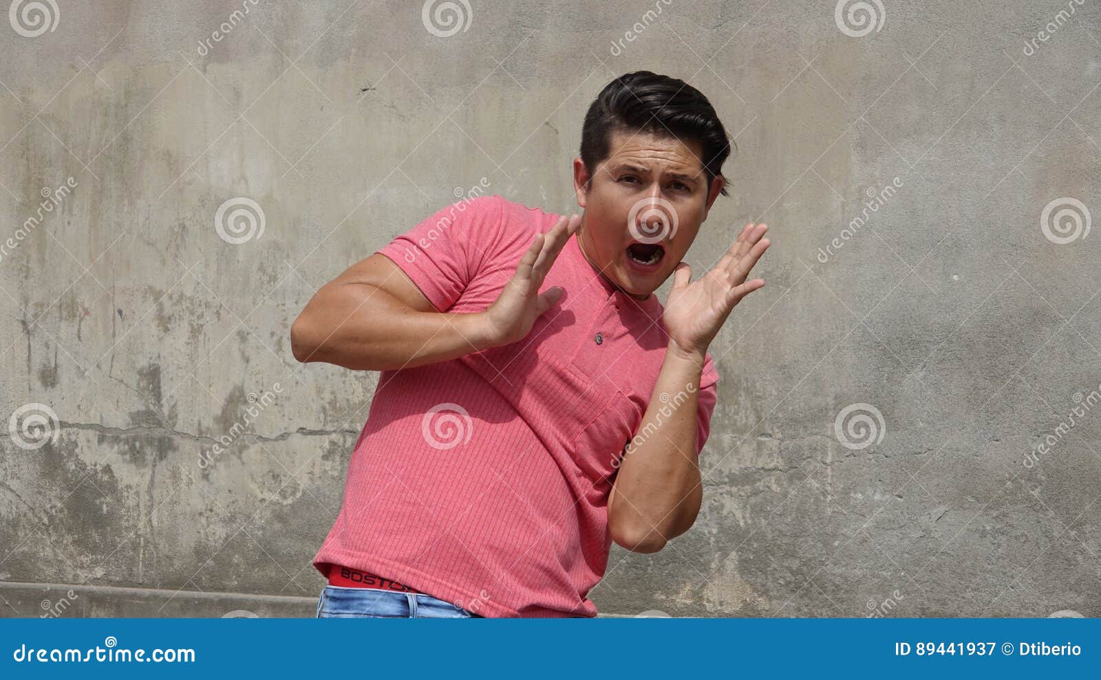 Scared Man stock image. Image of scary, male, fearful - 89441937