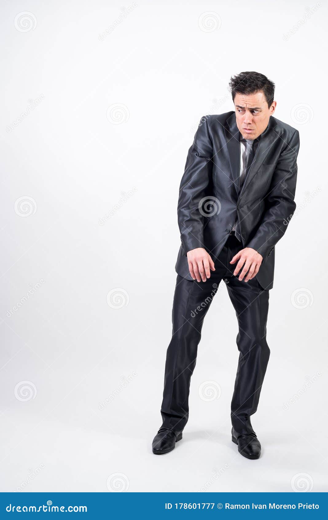 Scared Man Full Body