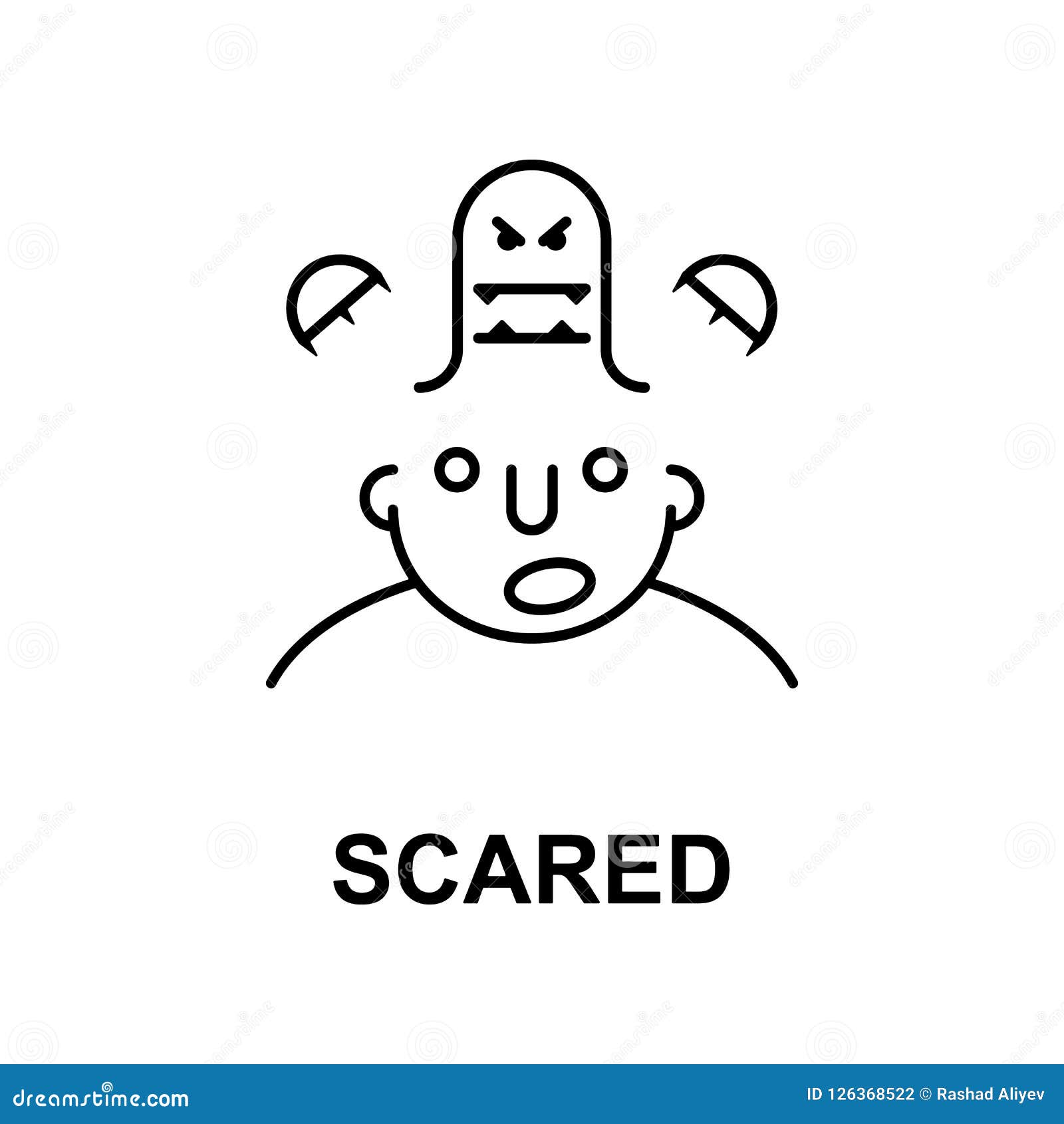 Scared on Mind Icon. Element of Human Mind Icon for Mobile Concept and ...