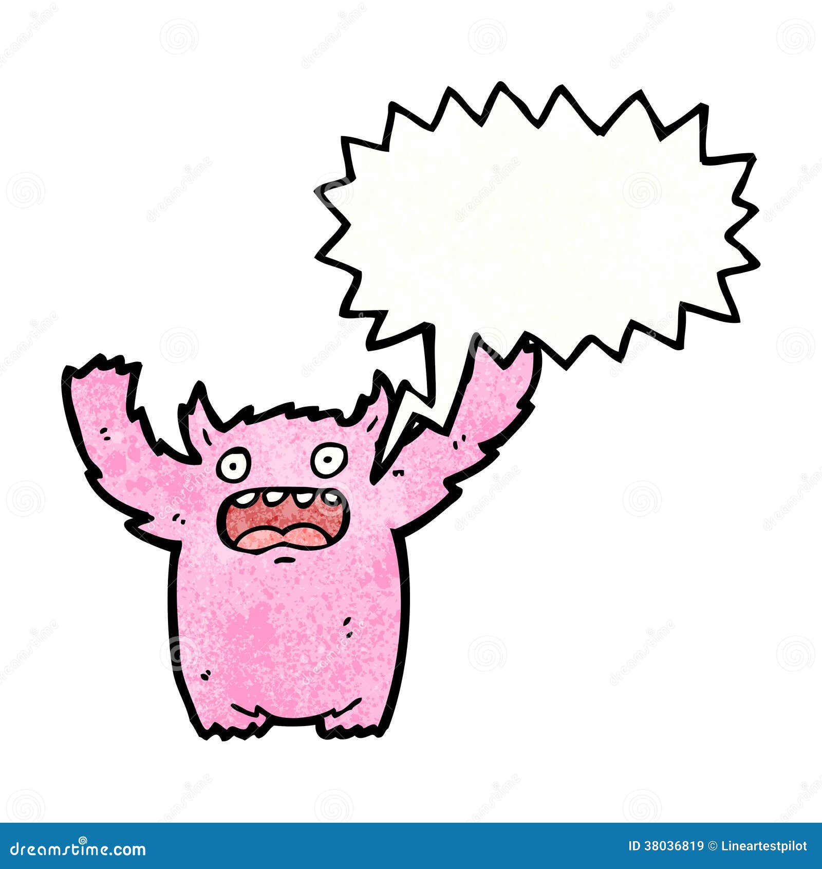 Scared monster cartoon stock vector. Illustration of textured - 38036819