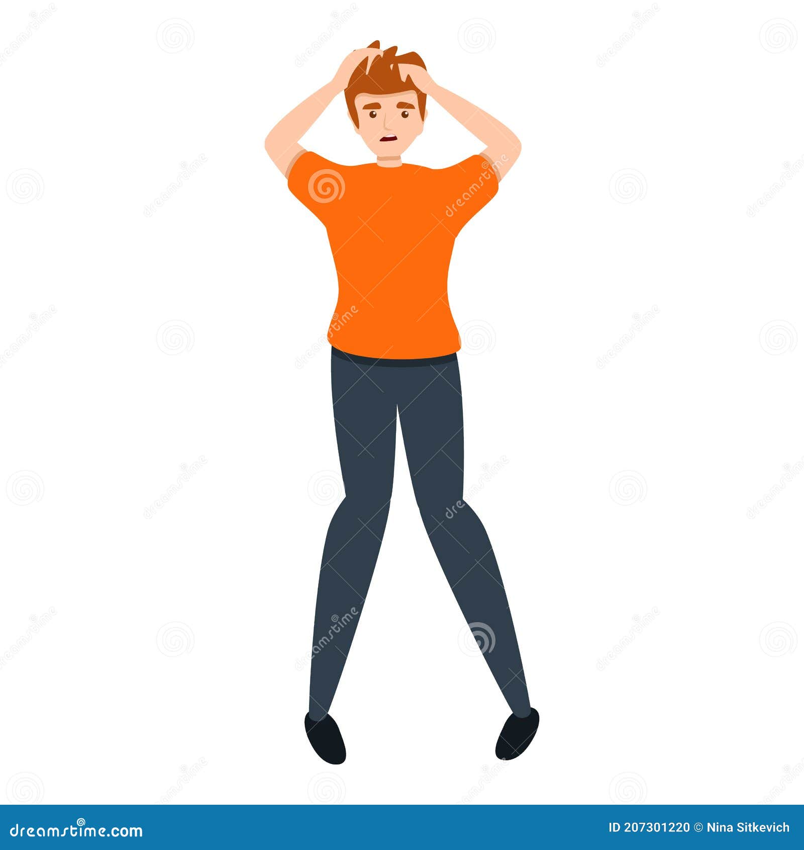 Scared Mother Icon, Cartoon Style Stock Illustration - Illustration of ...